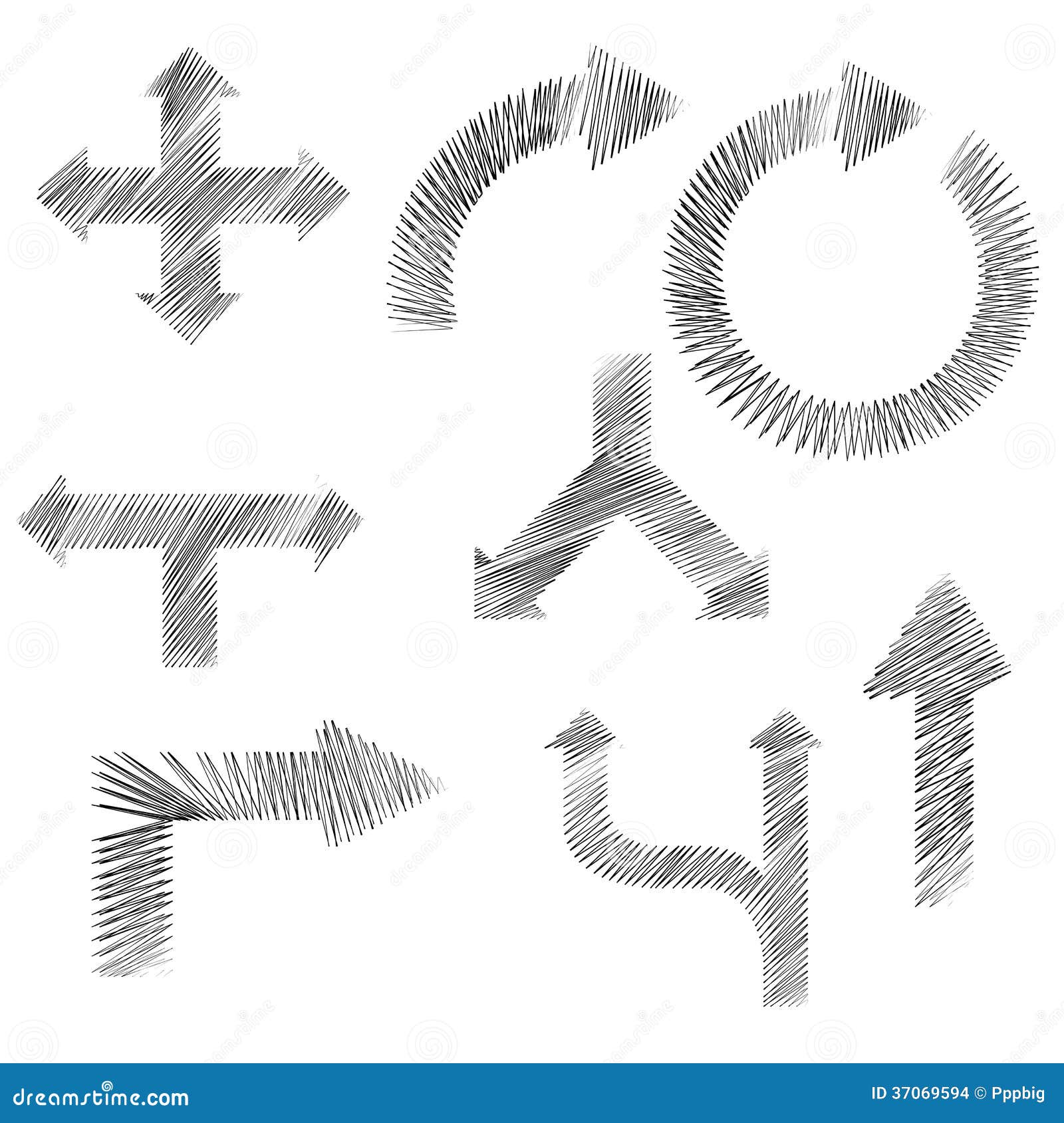 Sketch arrows stock illustration. Illustration of icon - 37069594