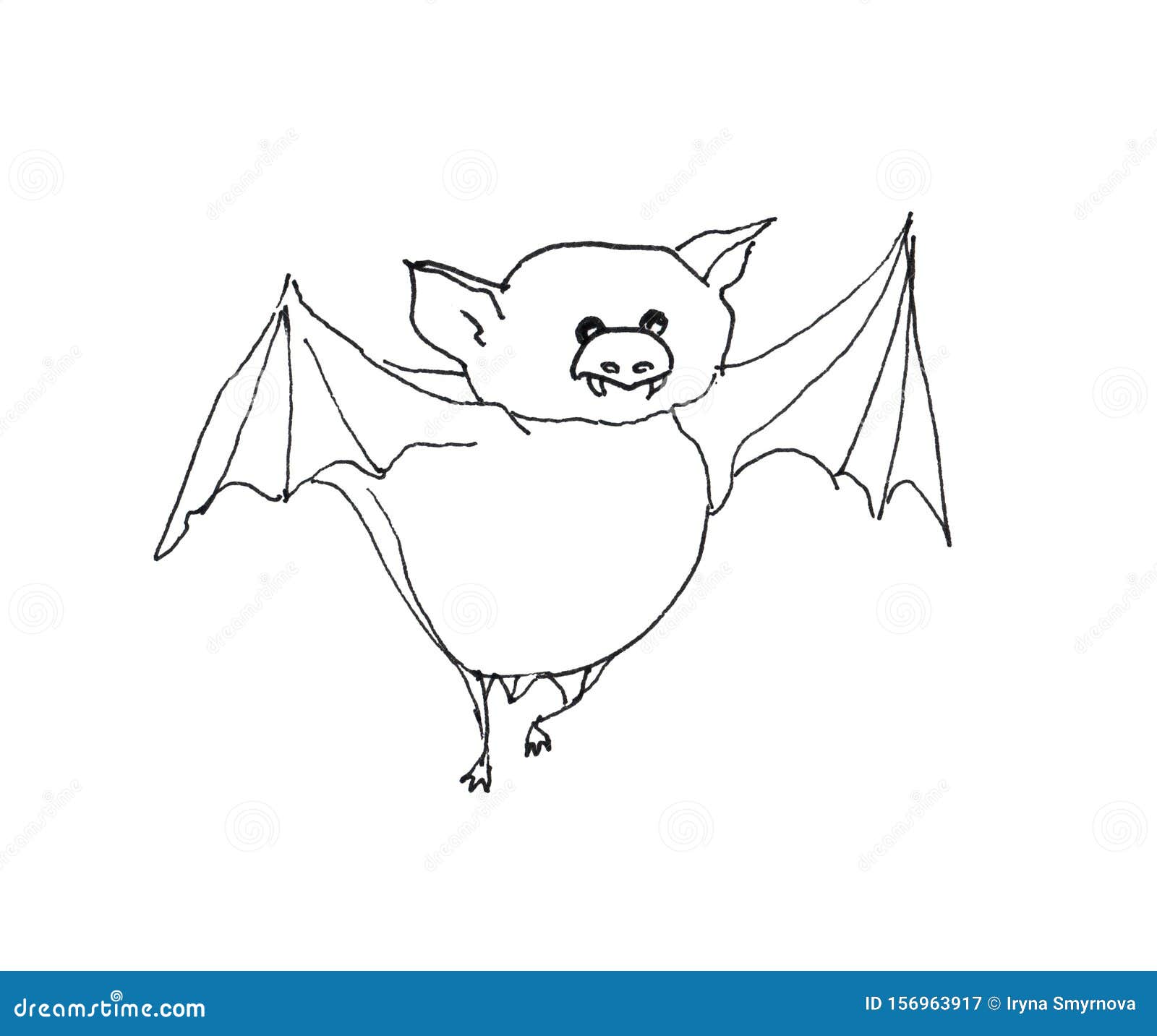The sketch of the bat stock image. Image of draw, icon - 156963917