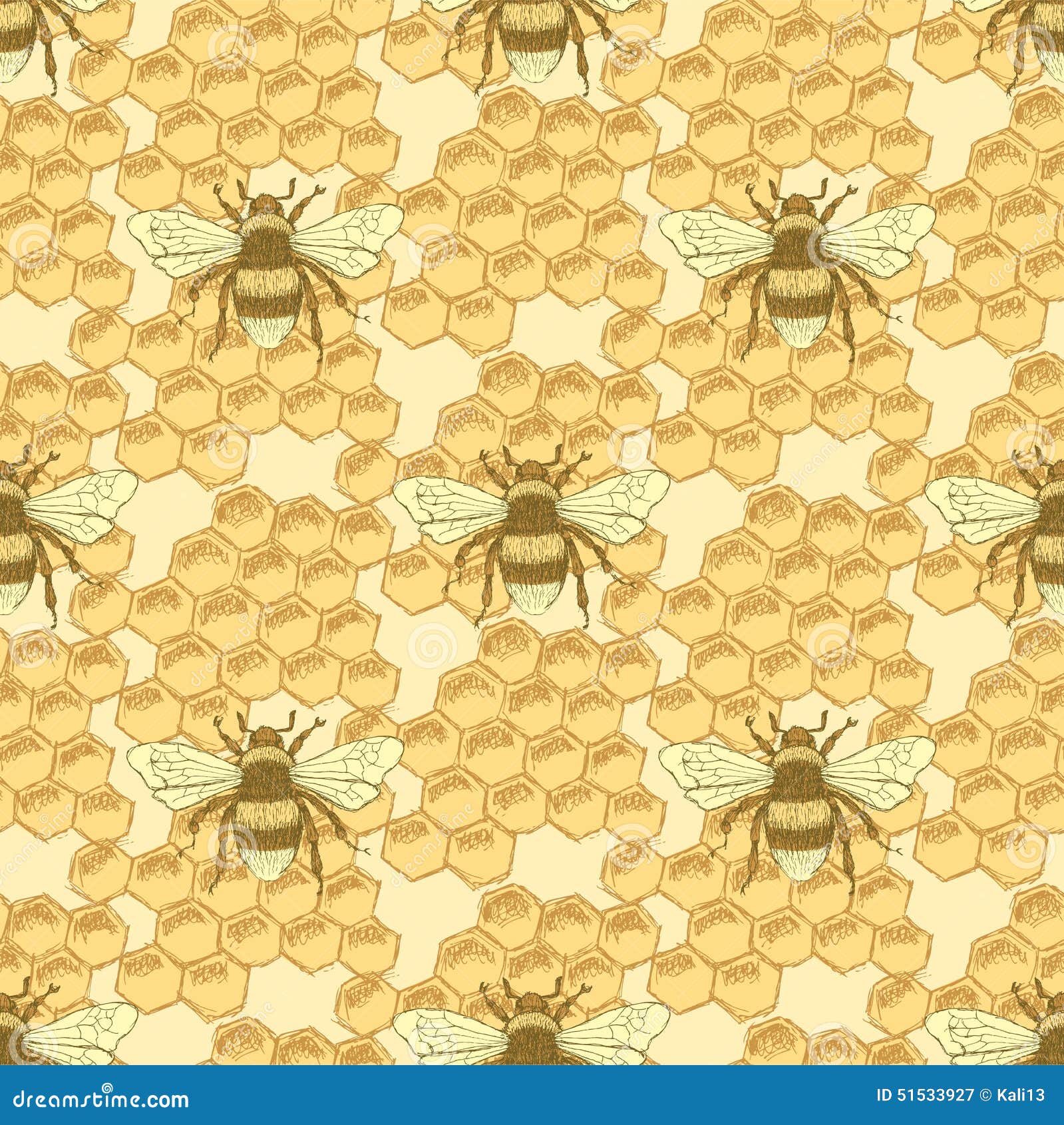 Honey Cells And Abstract Bee Concept Cartoon Vector | CartoonDealer.com ...