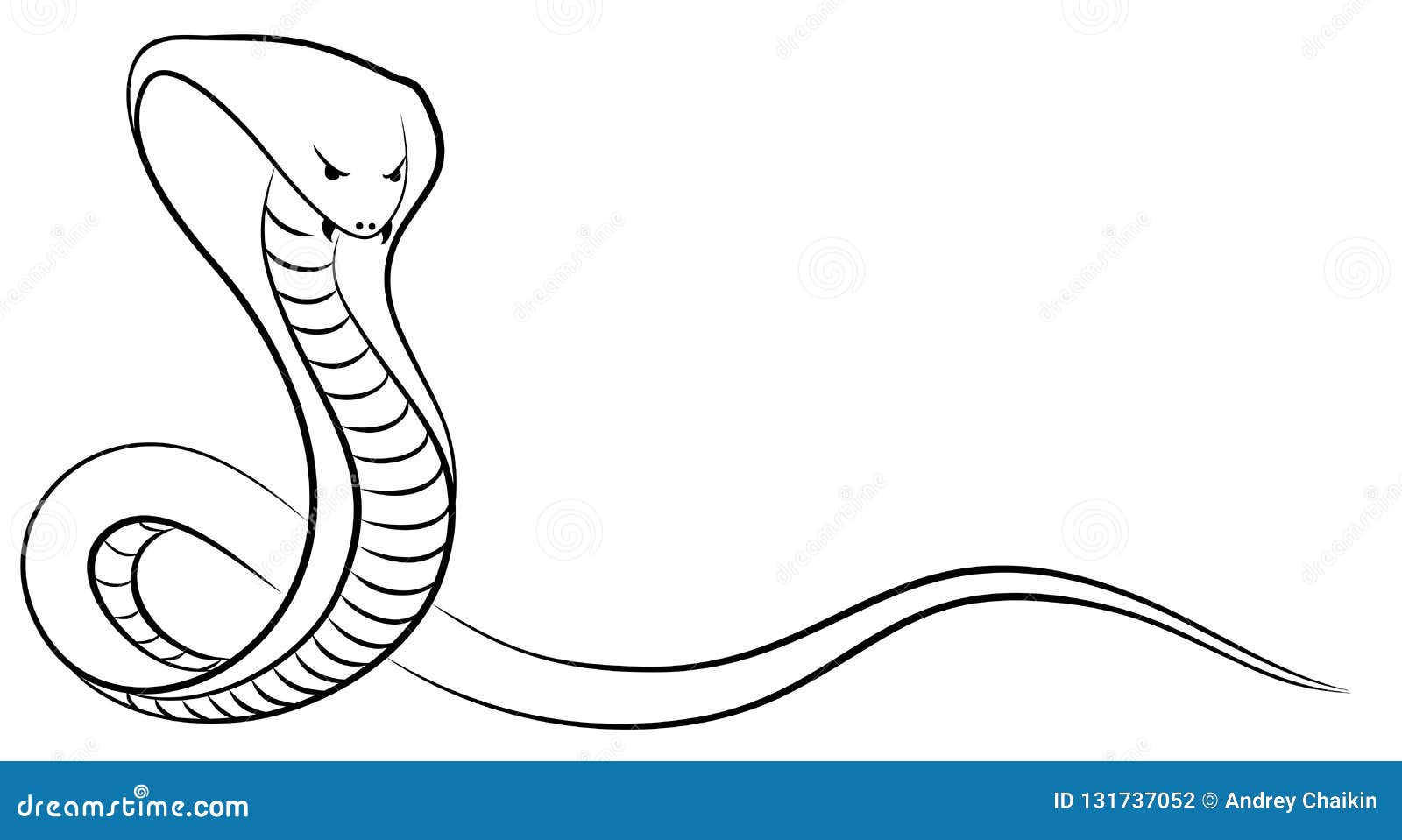 Sketch of a snake. stock vector. Illustration of snake - 131737052
