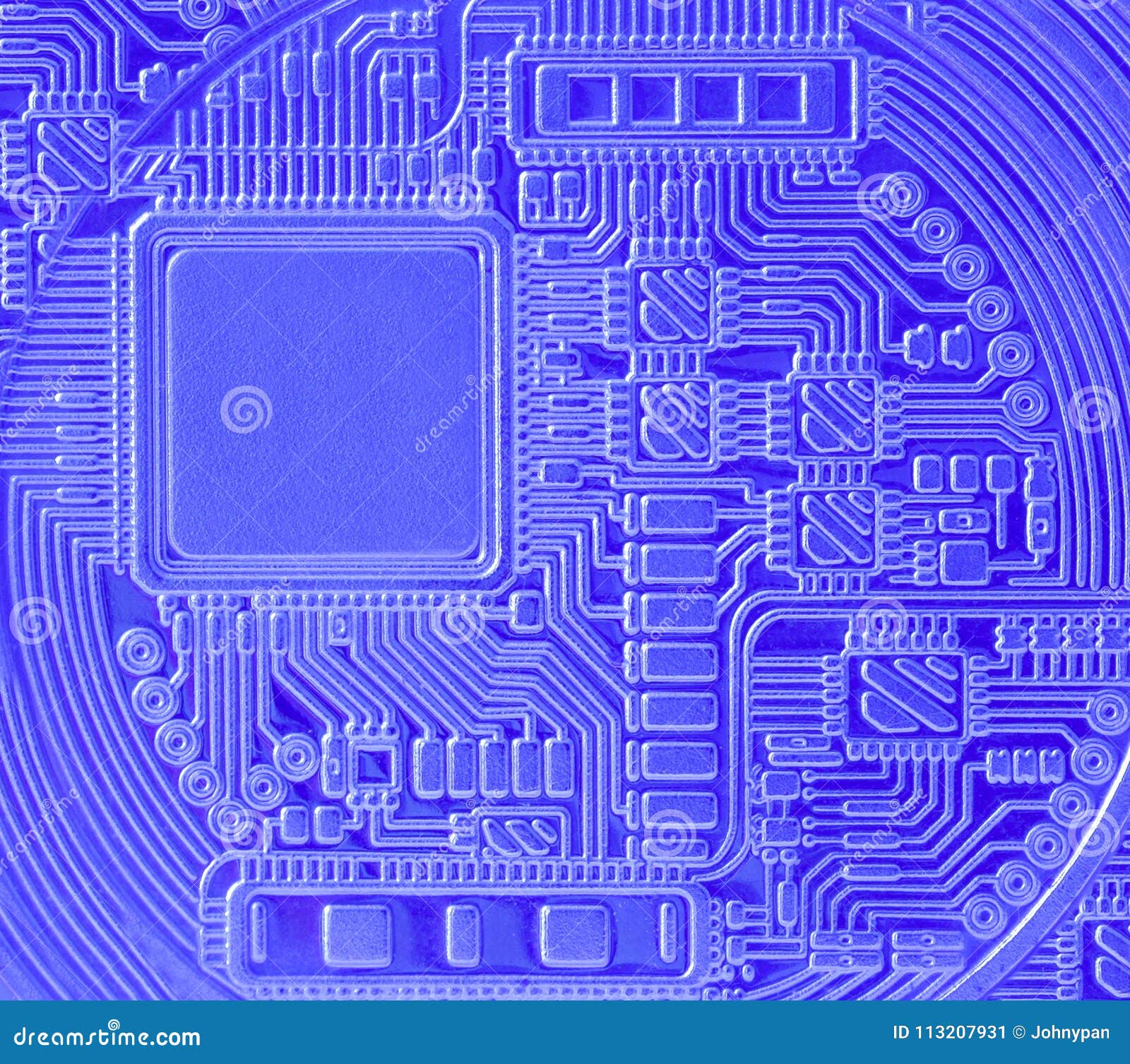 Sketch of Blue Technology Closeup Stock Image - Image of hardware ...