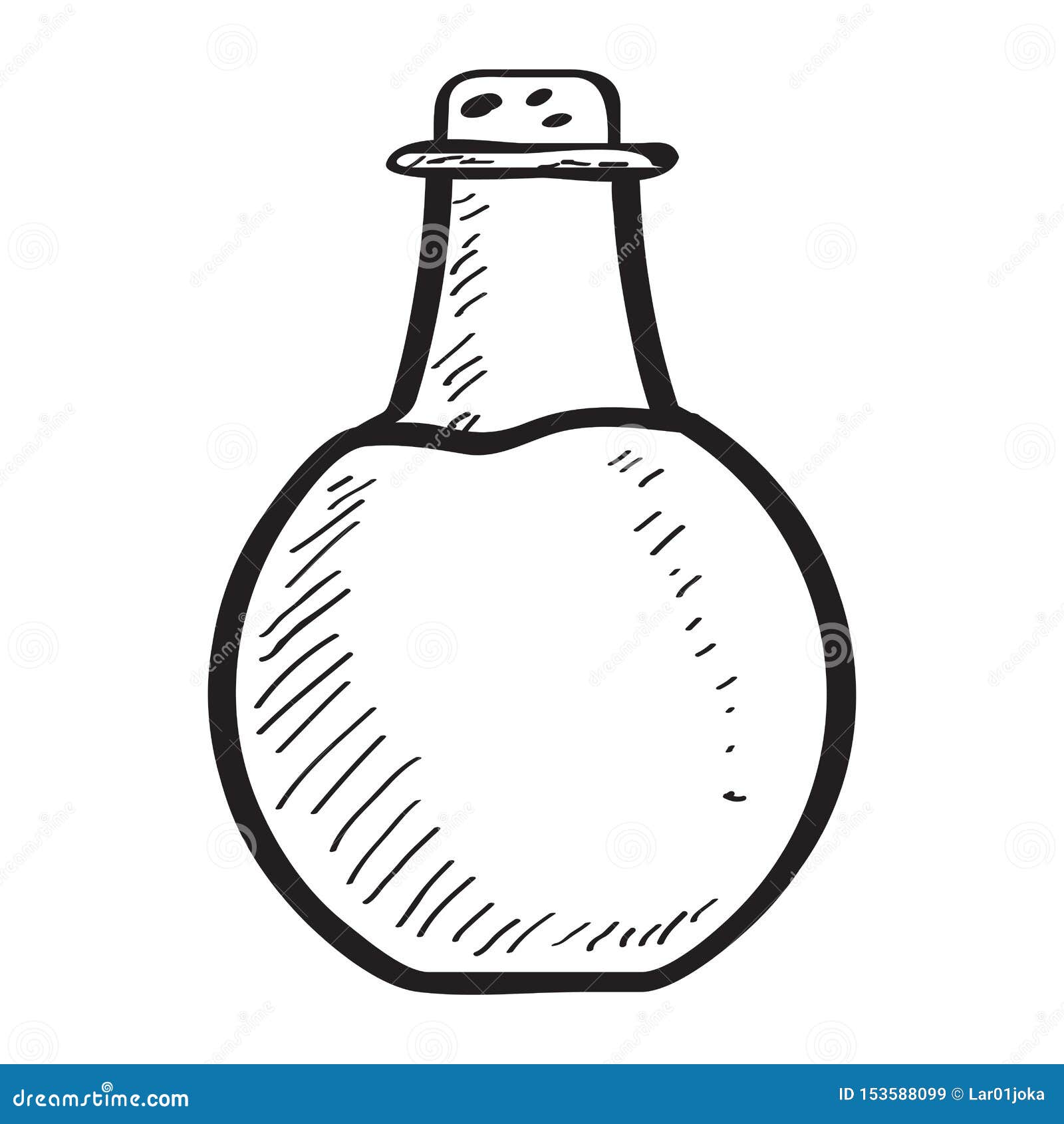 Sketch of a Bottle with Cork Stock Vector - Illustration of party ...