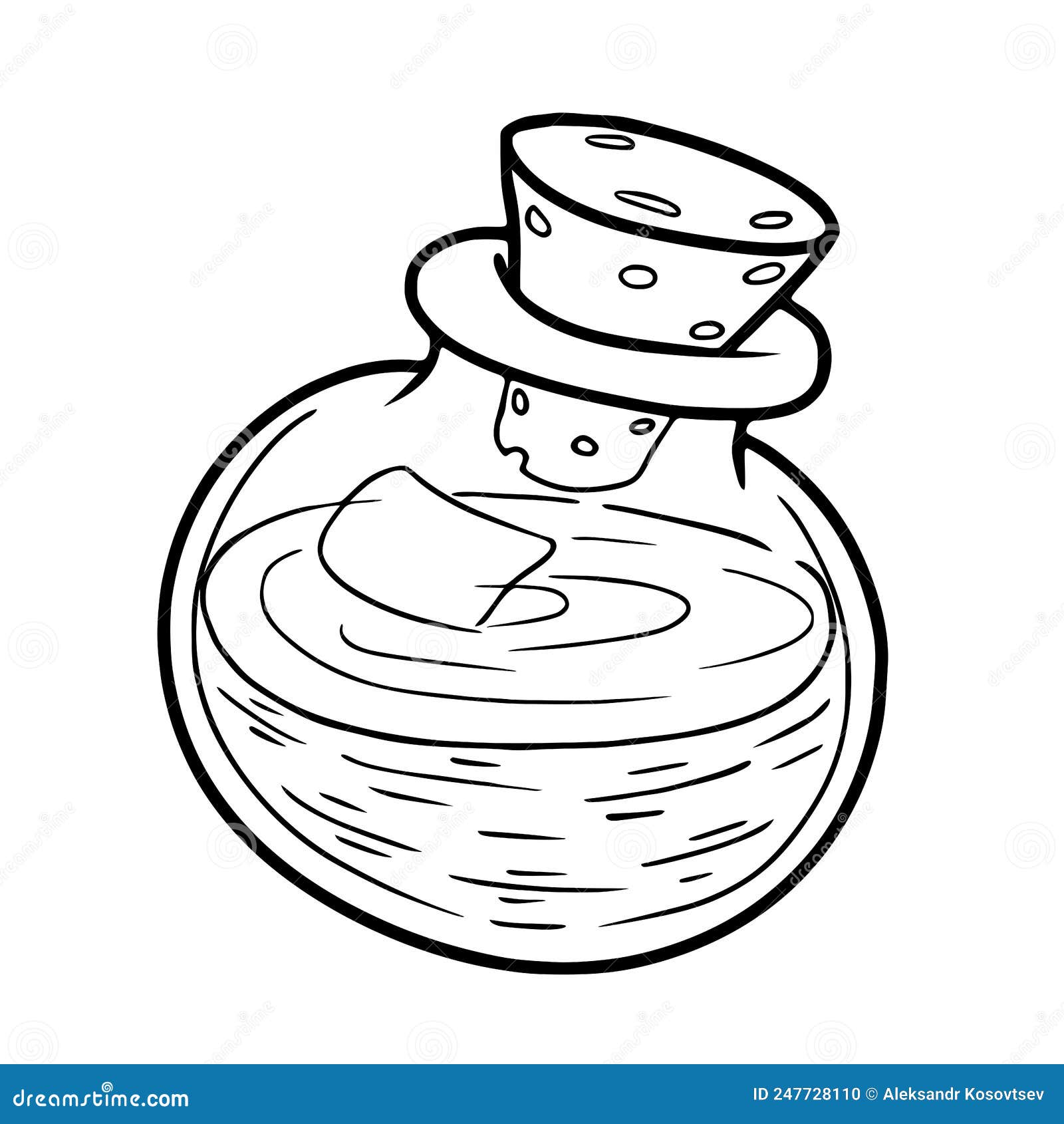 Sketch of a Bottle of Poison or Elixir_9 Stock Vector - Illustration of ...