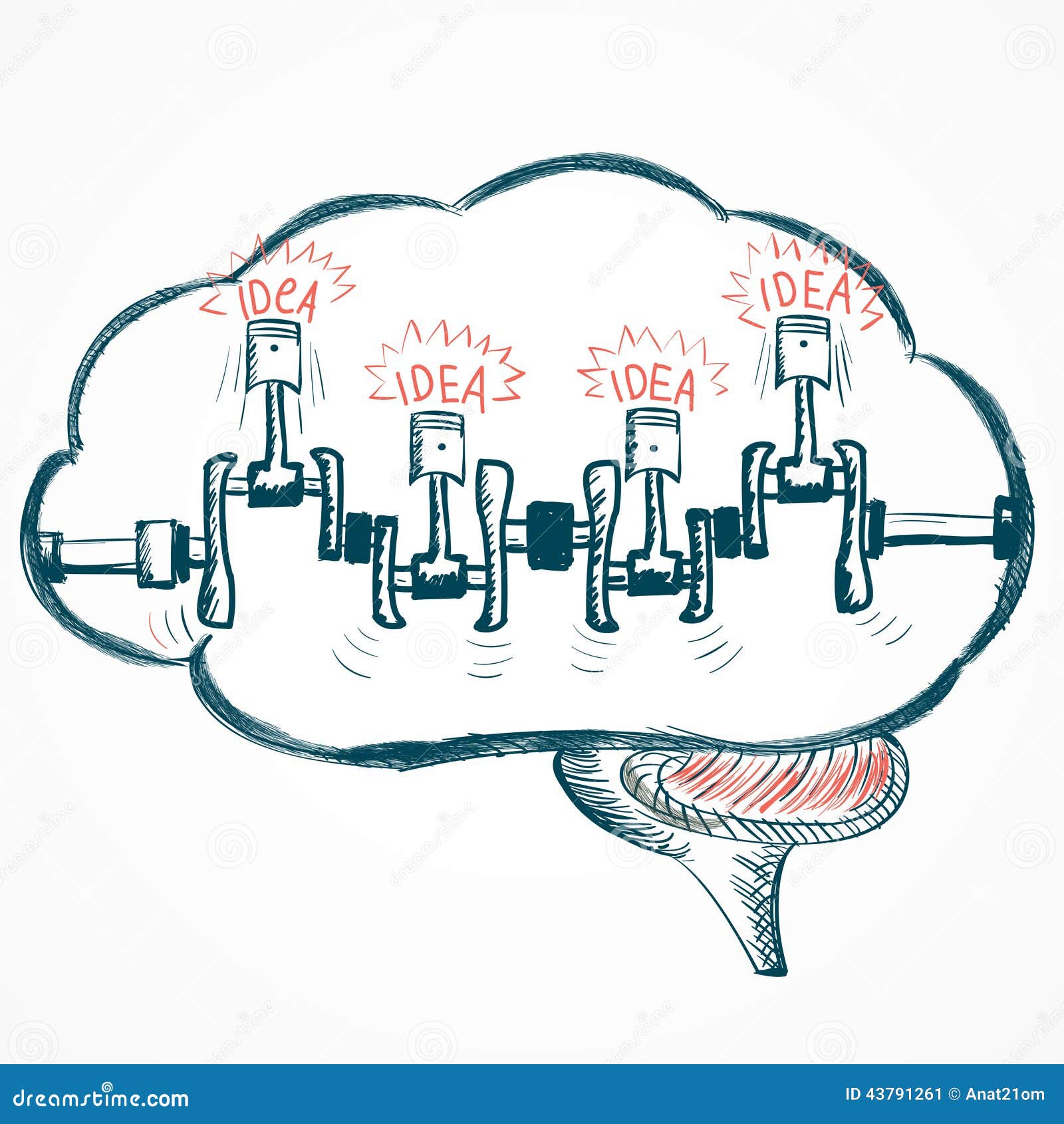 Sketch Brain - Creativity Modern Idea And Concept Illustration ...