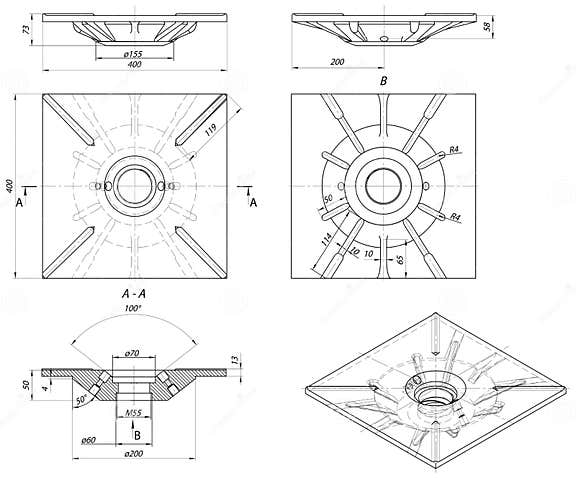 Sketch of Bushing. Vector Image Stock Vector - Illustration of ...