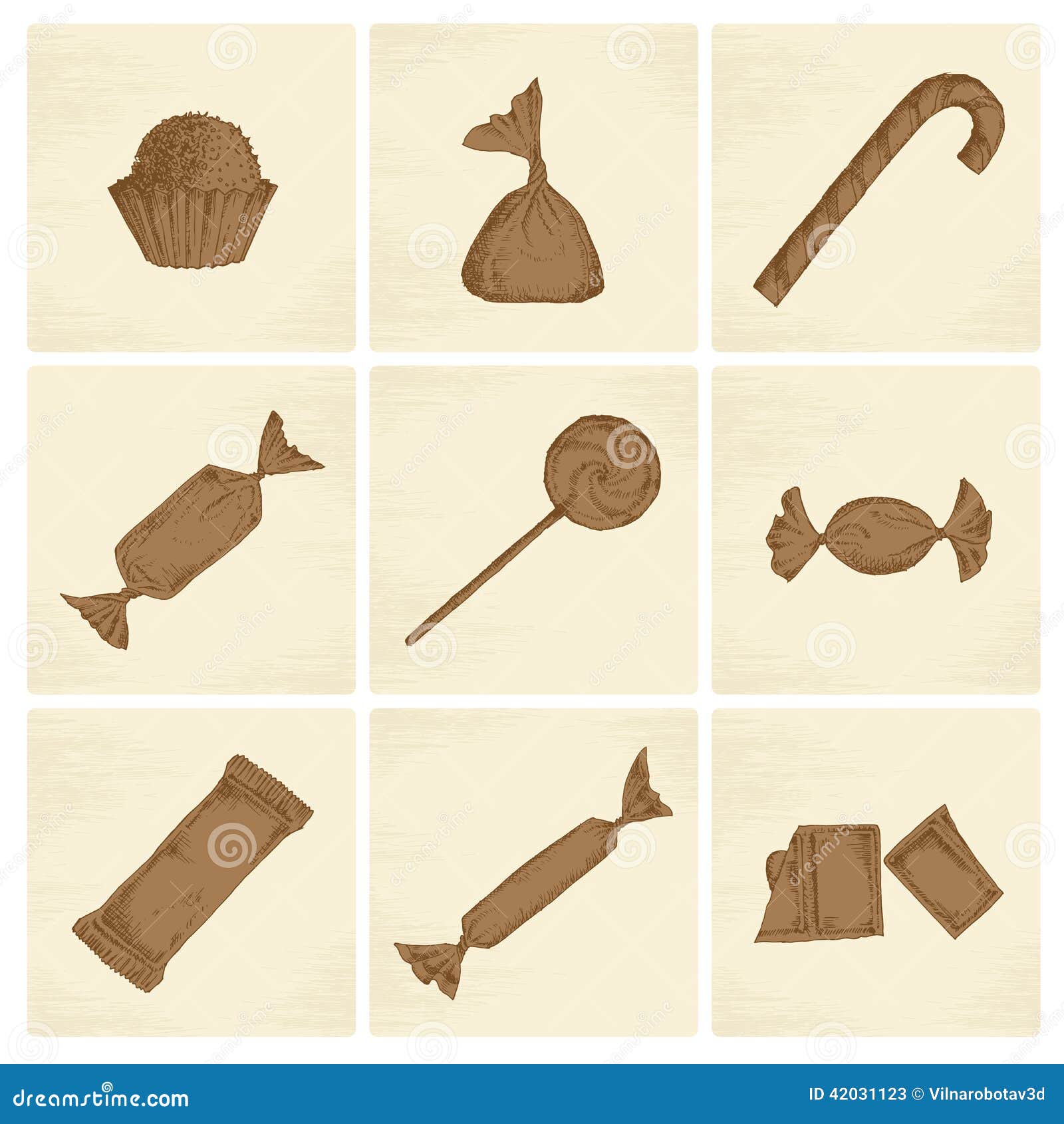 Sketch candy icons stock illustration. Illustration of endless - 42031123
