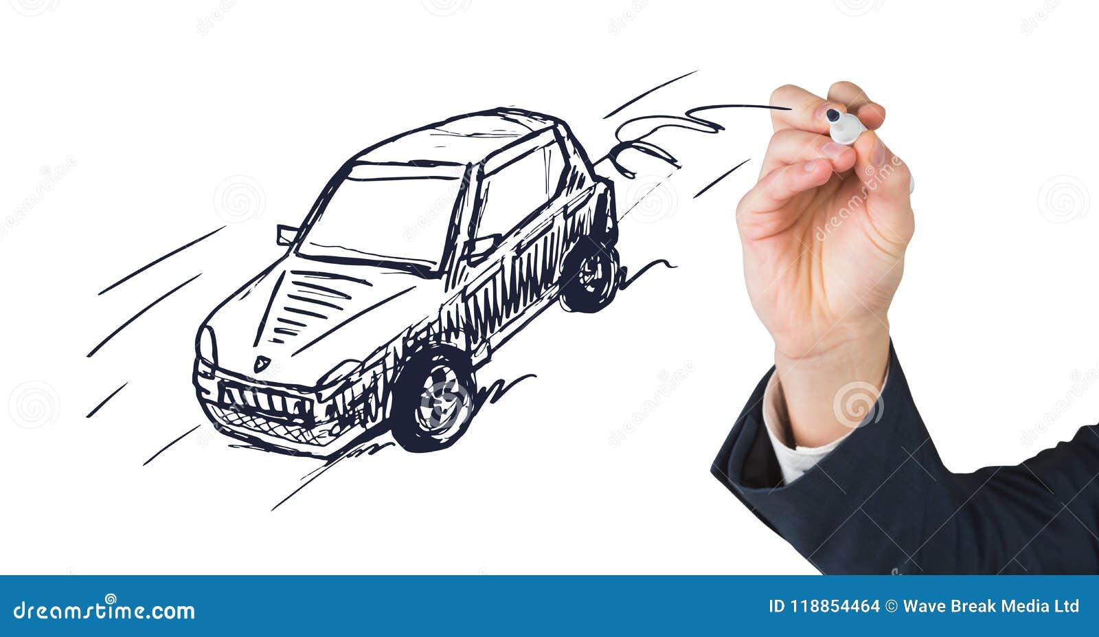 Sketch of Car and Hand Drawing Stock Photo - Image of design, research ...
