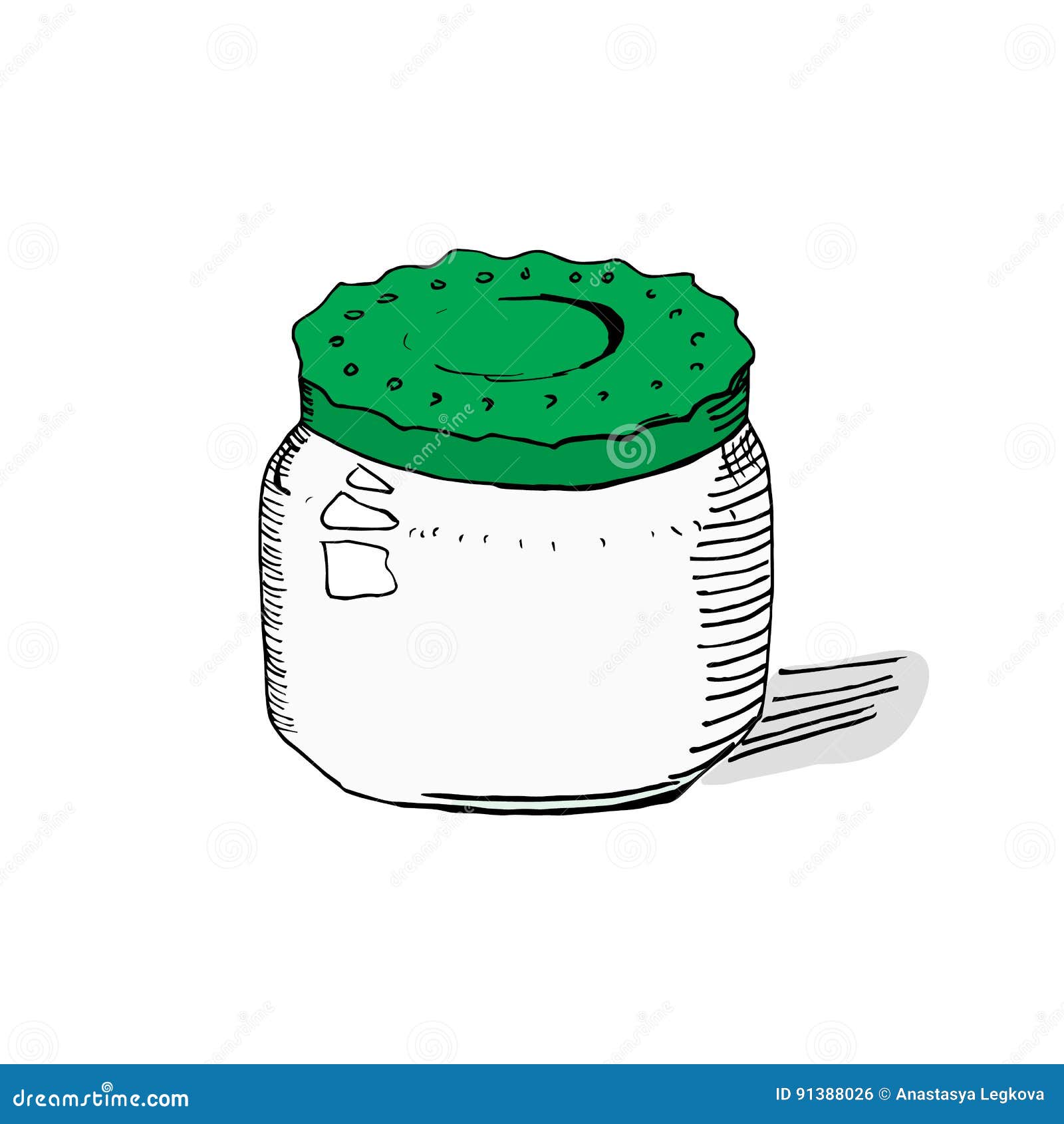 Sketch of Closed Empty Glass Jar Vector Illustration Stock Vector ...