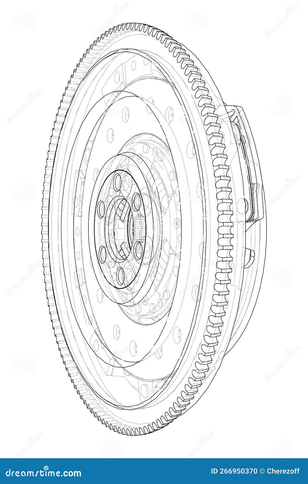 Sketch of Clutch Basket for the Car. Vector Stock Illustration ...