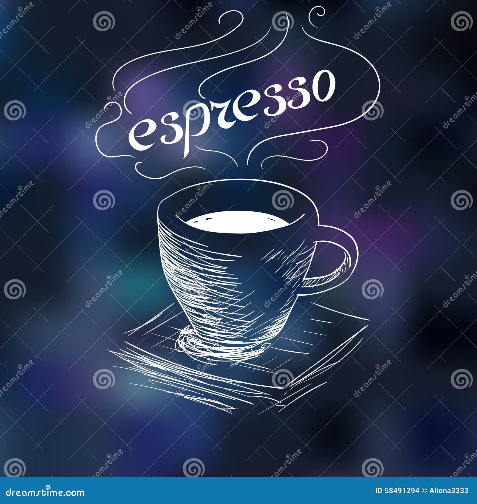 Sketch of coffee espresso stock vector. Illustration of drawing - 58491294