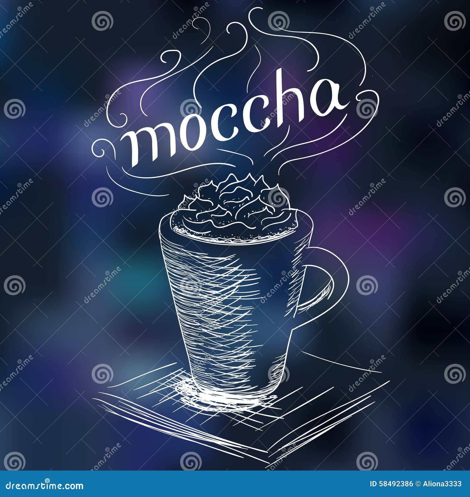 Coffee Mocha Cute Kawaii Style Vector Illustration | CartoonDealer.com ...