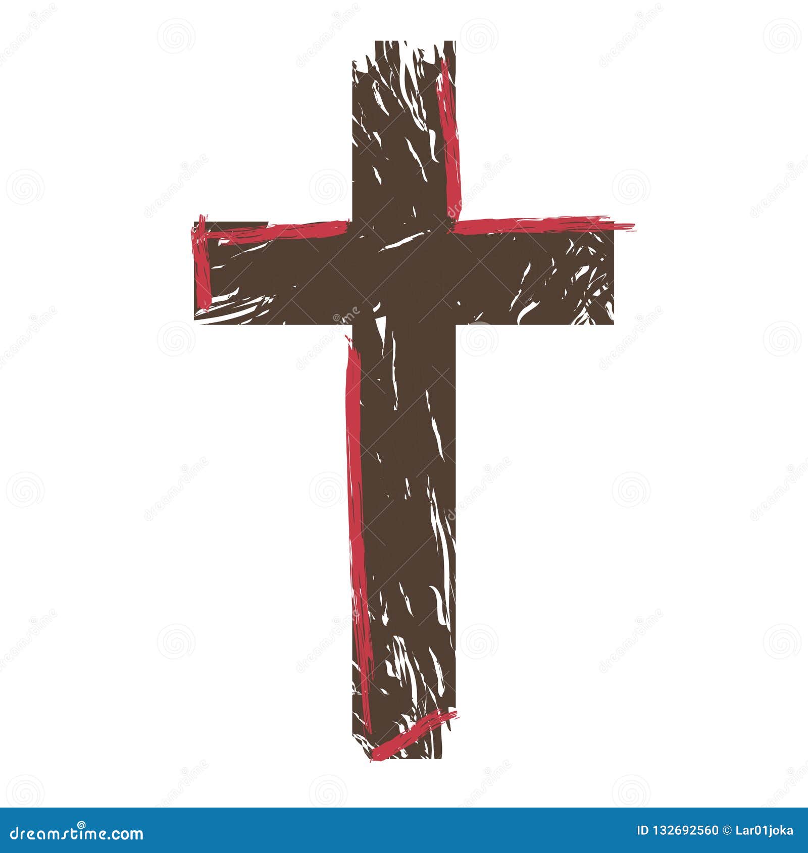 Sketch of a cross stock vector. Illustration of jesus - 132692560