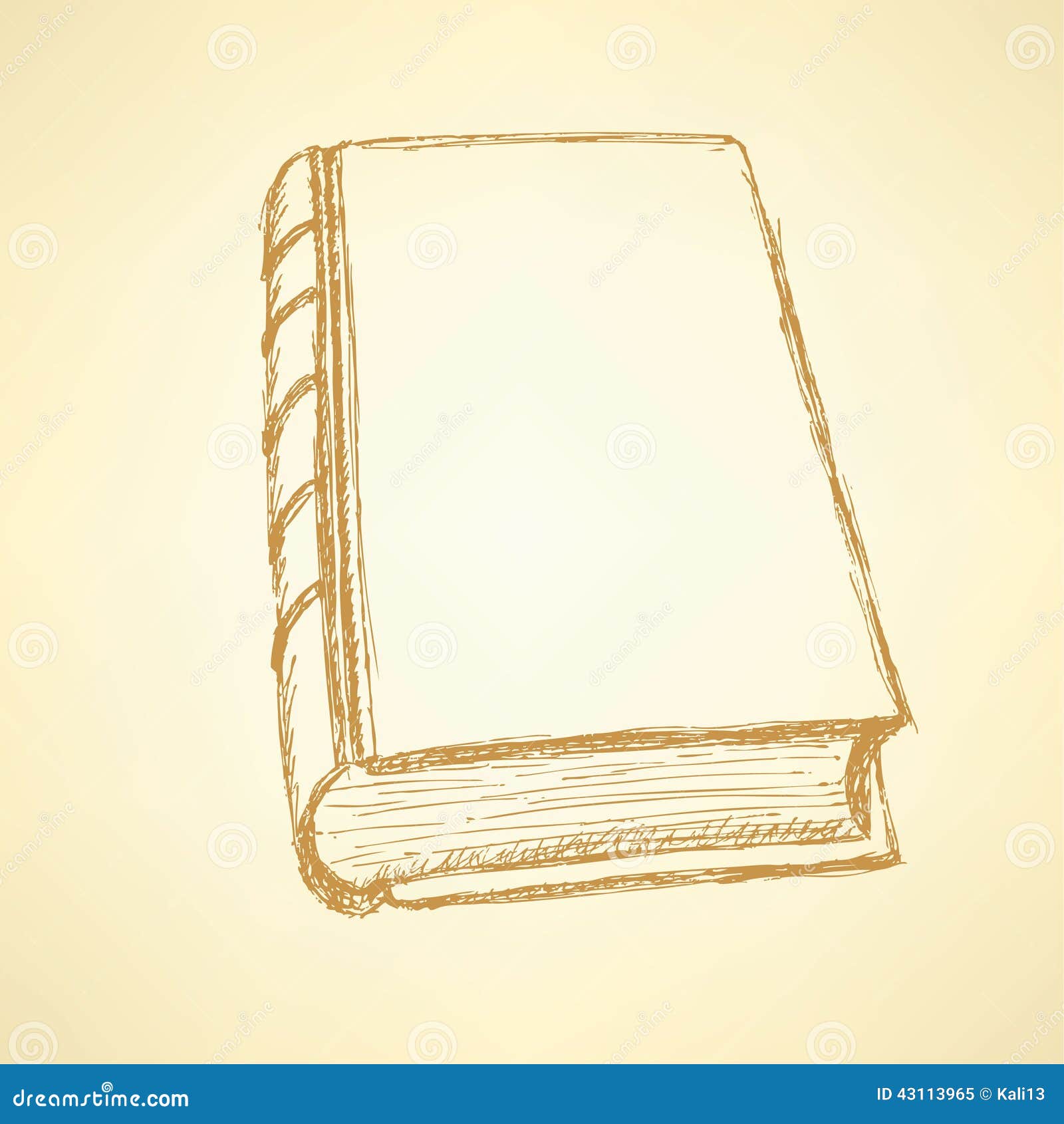 Sketch cute closed book stock vector. Illustration of decorative - 43113965