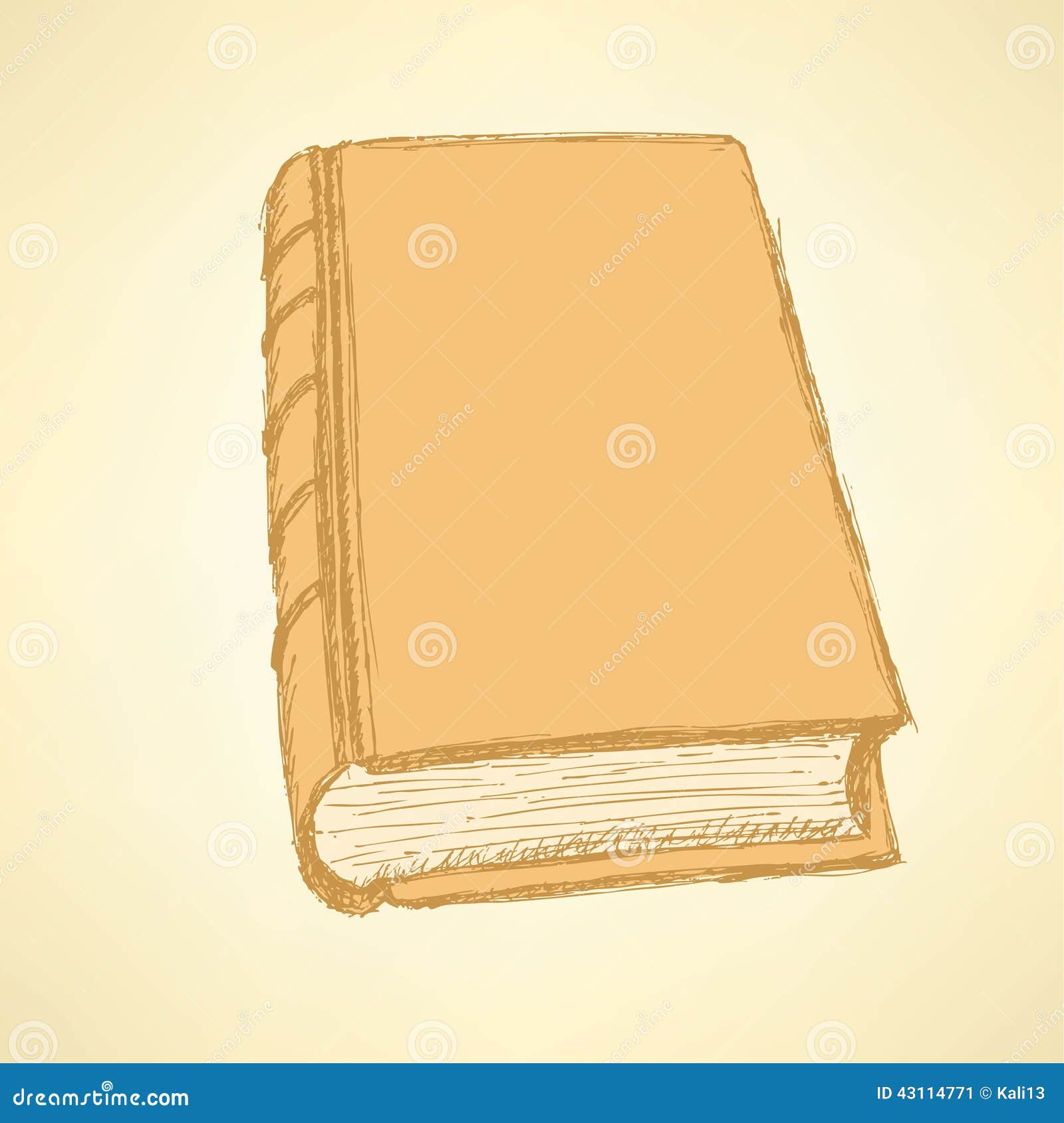 Sketch cute closed book stock illustration. Illustration of diary ...