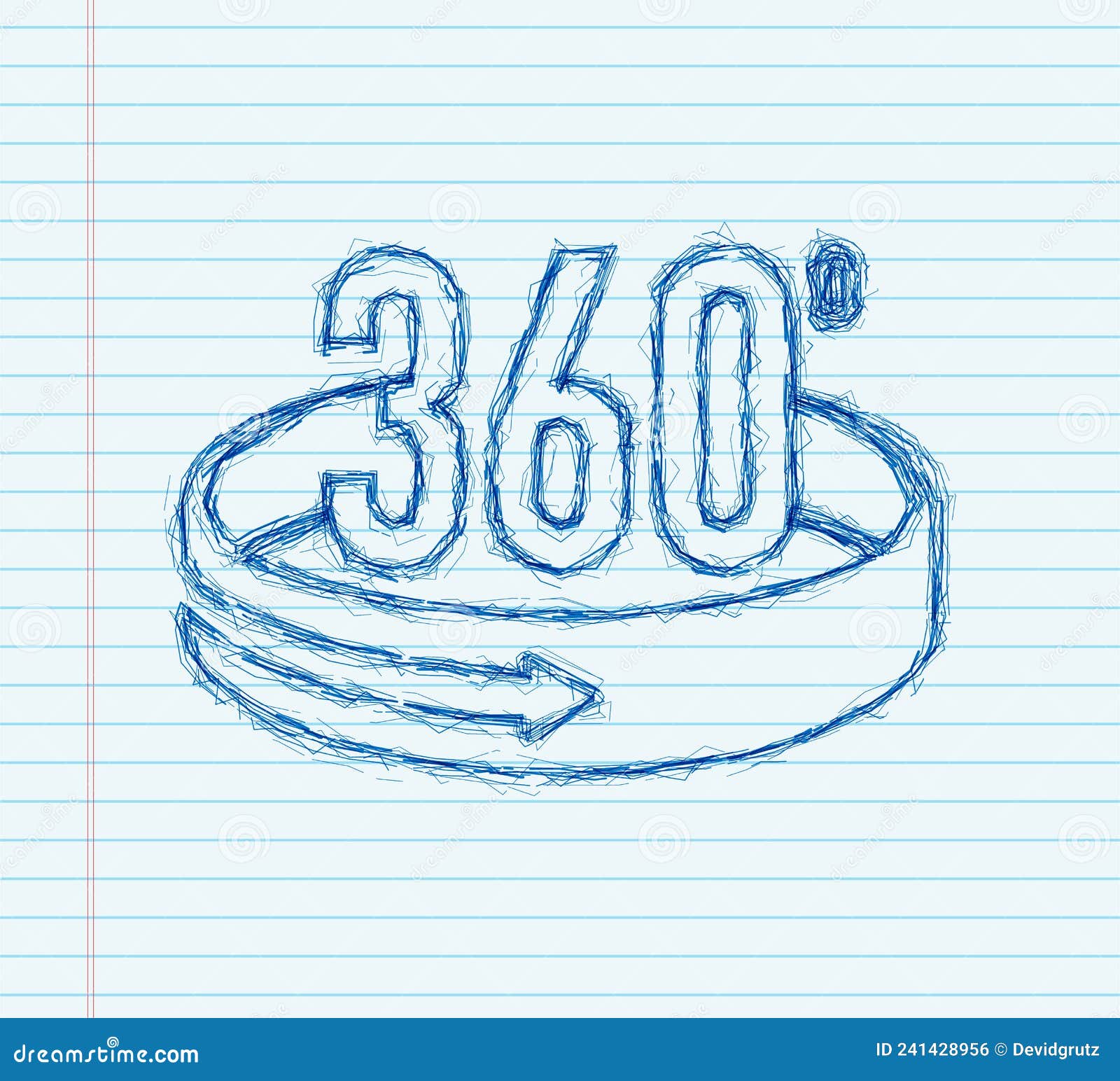 Sketch the 360-degree Angle Icon. Geometric Mathematical Symbol Stock ...