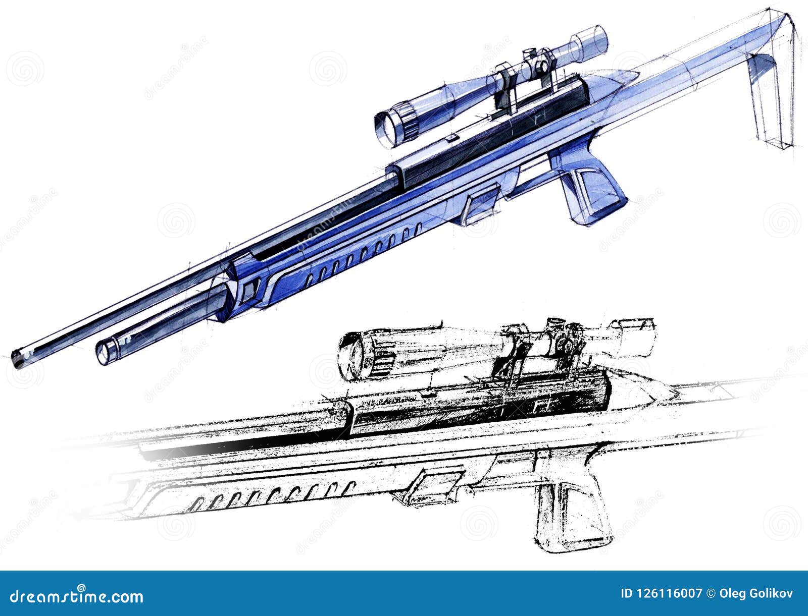 Sketch Design is a Project of a Modern Versatile Lightweight Rifle ...