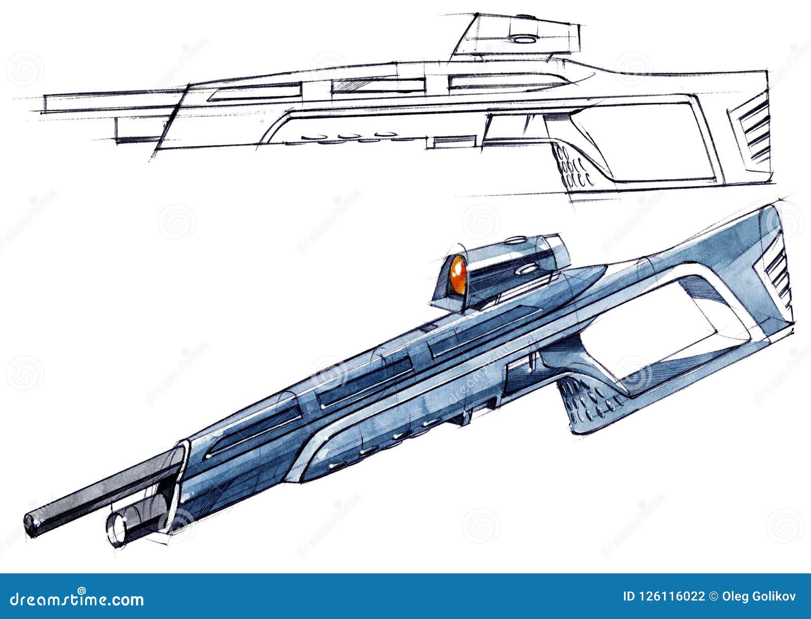 Sketch Design is a Project of a Modern Versatile Lightweight Rifle ...
