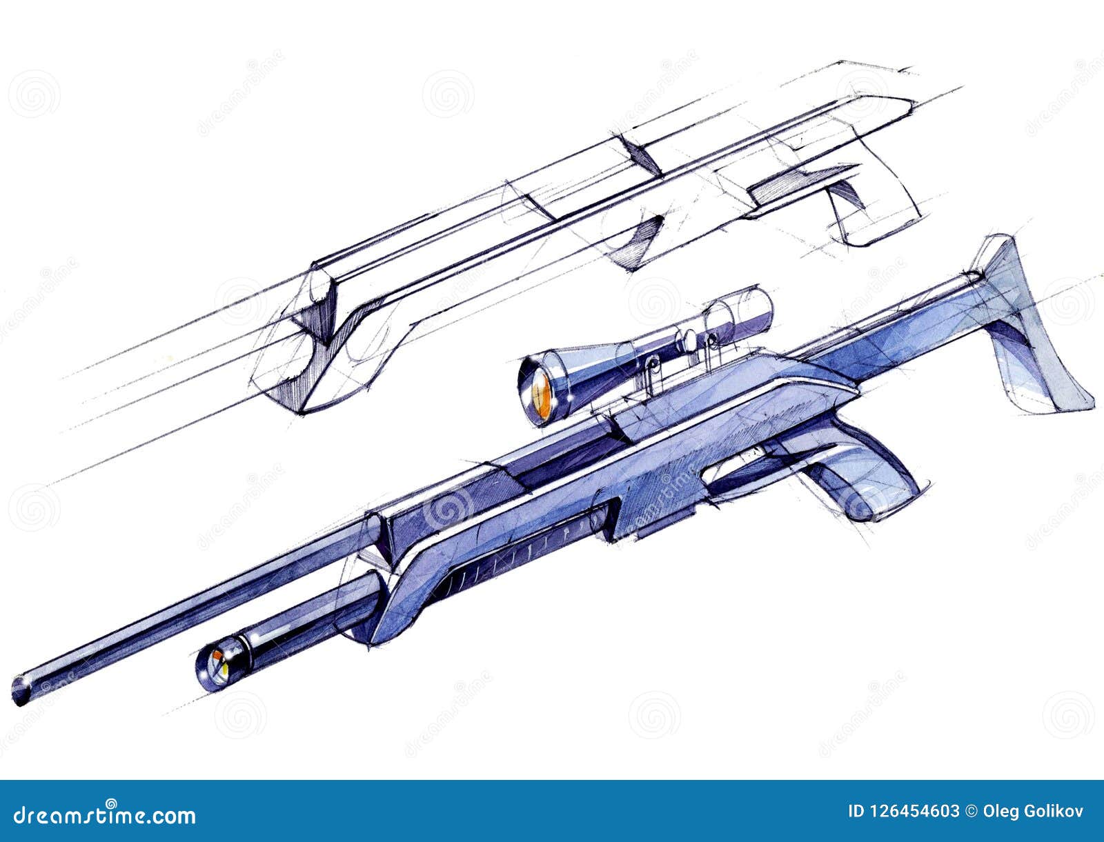 Sketch Design is a Project of a Modern Versatile Lightweight Rifle ...