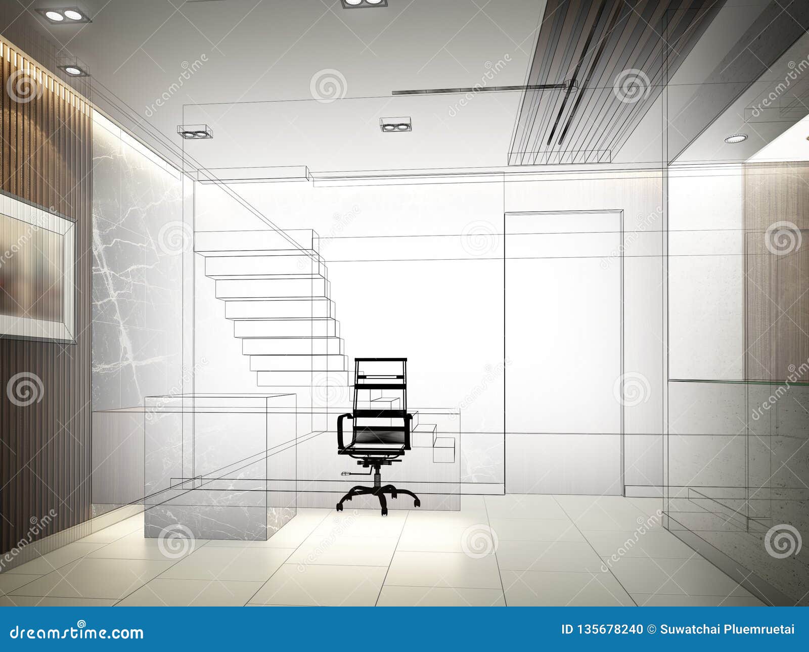 Sketch design of reception stock illustration. Illustration of industry ...