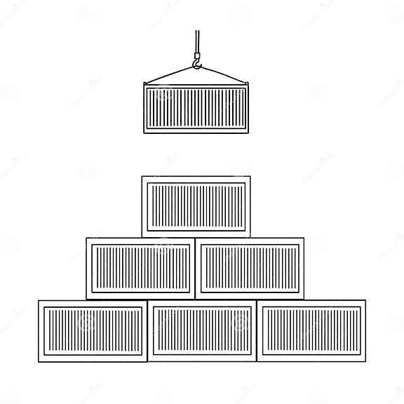 Sketch Different Containers. Hand Drawn. Vector Set Stock Illustration ...