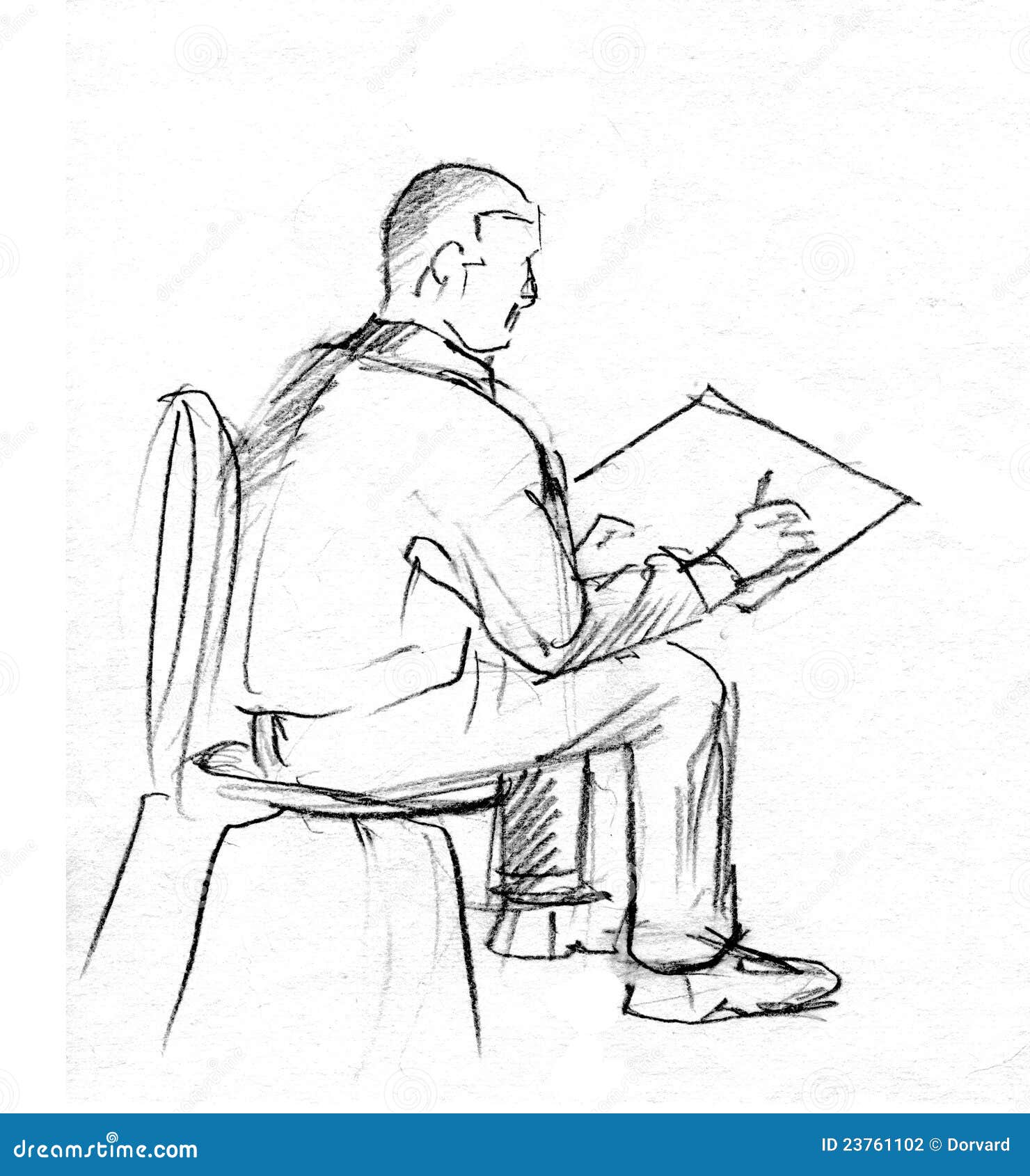 Sketch Draftsman stock illustration. Illustration of artist - 23761102