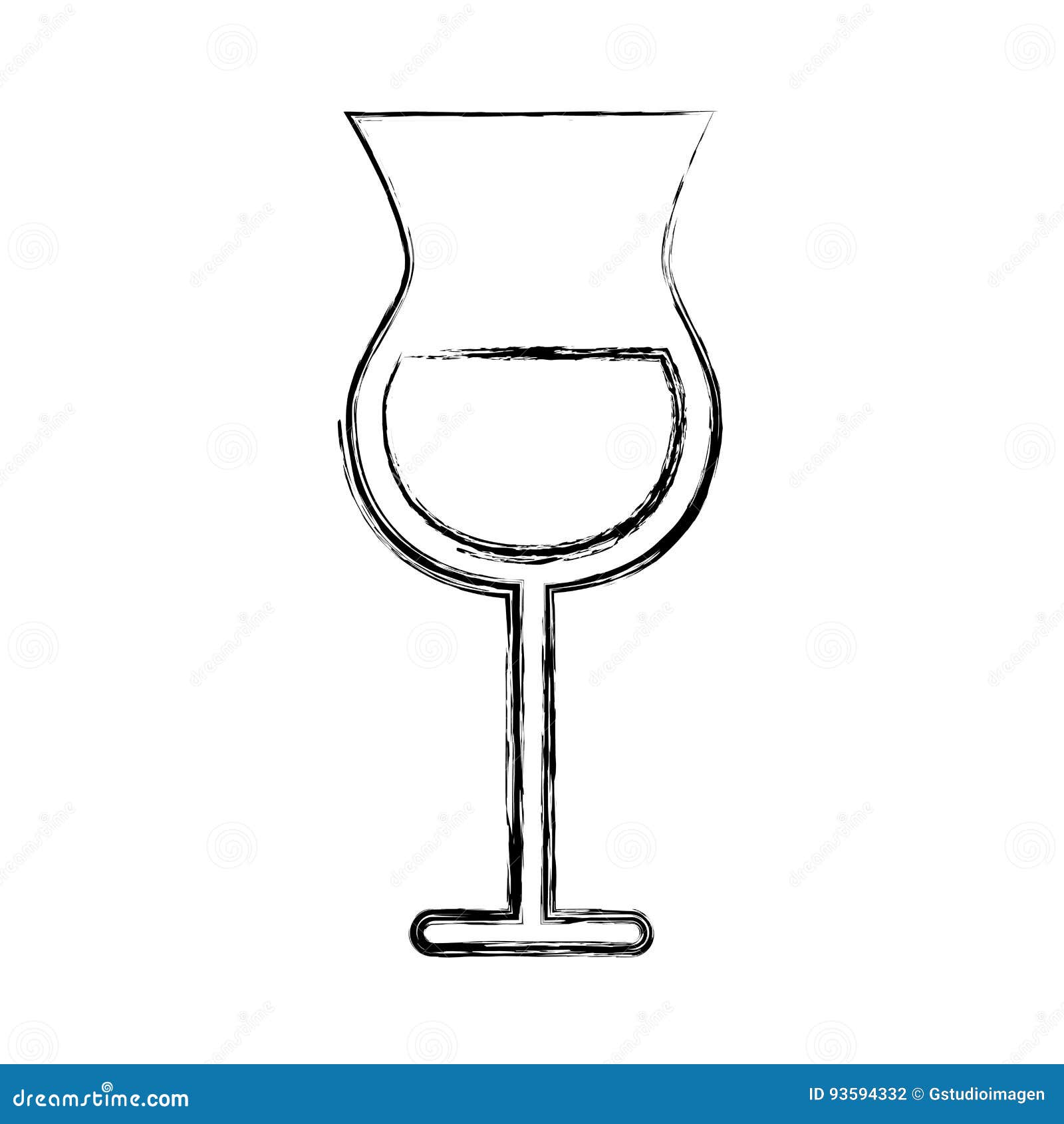 Sketch Draw Alcohol Cup Cartoon Stock Vector - Illustration of festive ...