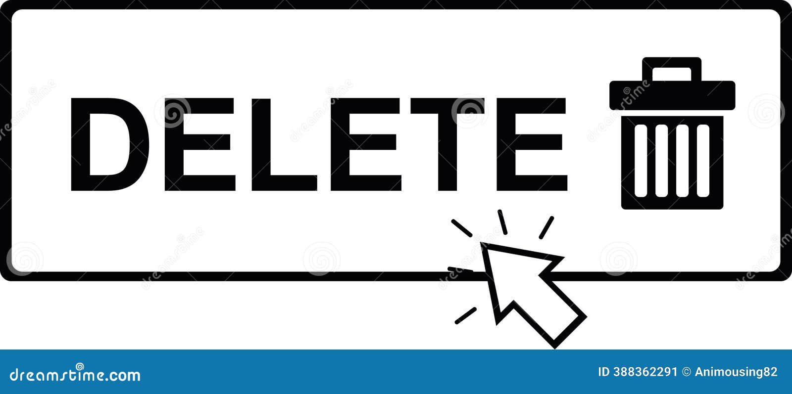 Delete Button Icon Concept Means Erase Or Remove Data - 3d Illustration ...