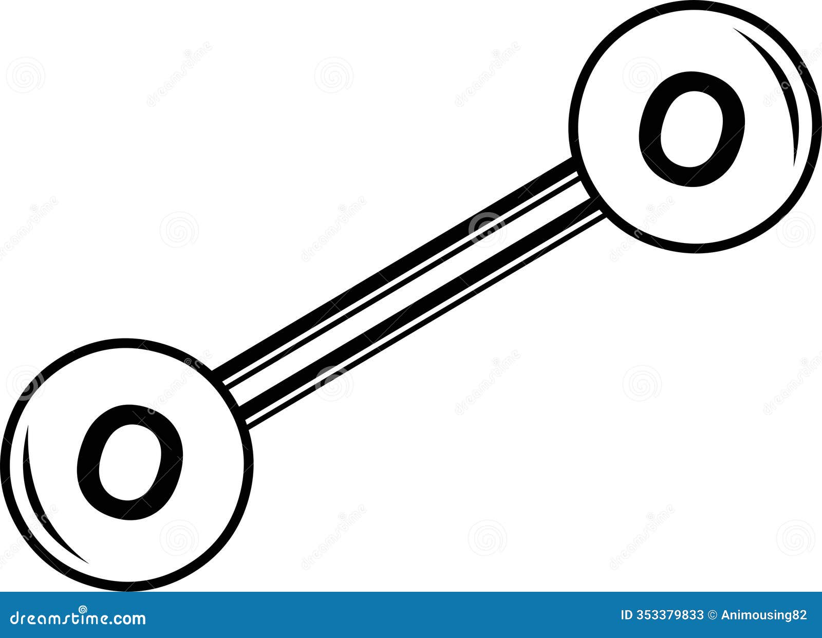 Sketch Draw Black and White Icon O2 Oxygen Molecular Structure Stock ...