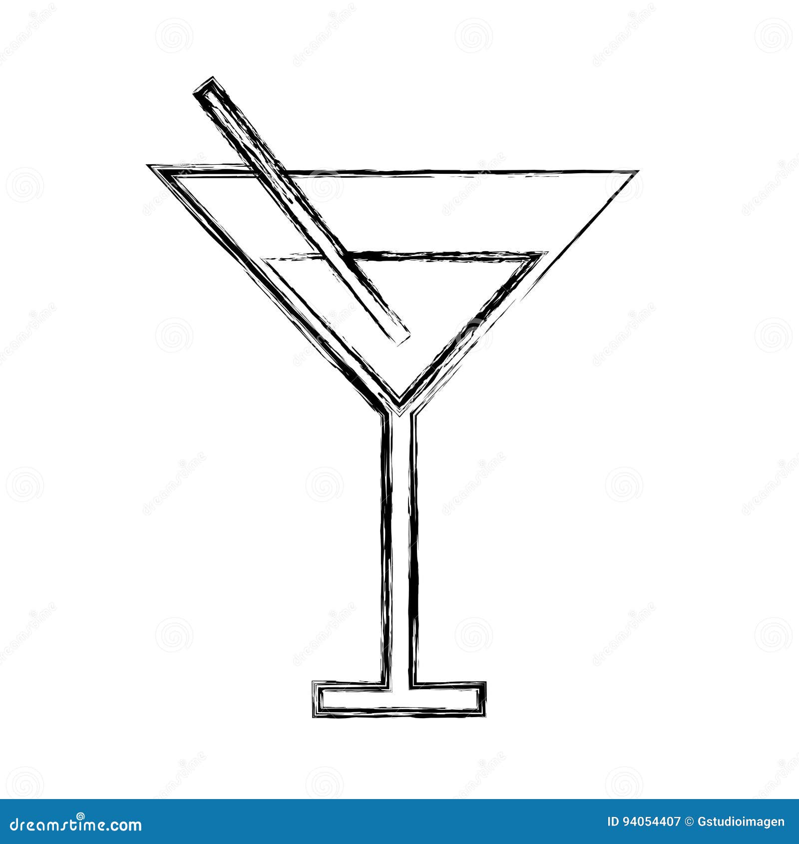 Sketch Draw Cocktail Cartoon Stock Vector - Illustration of alcoholic ...