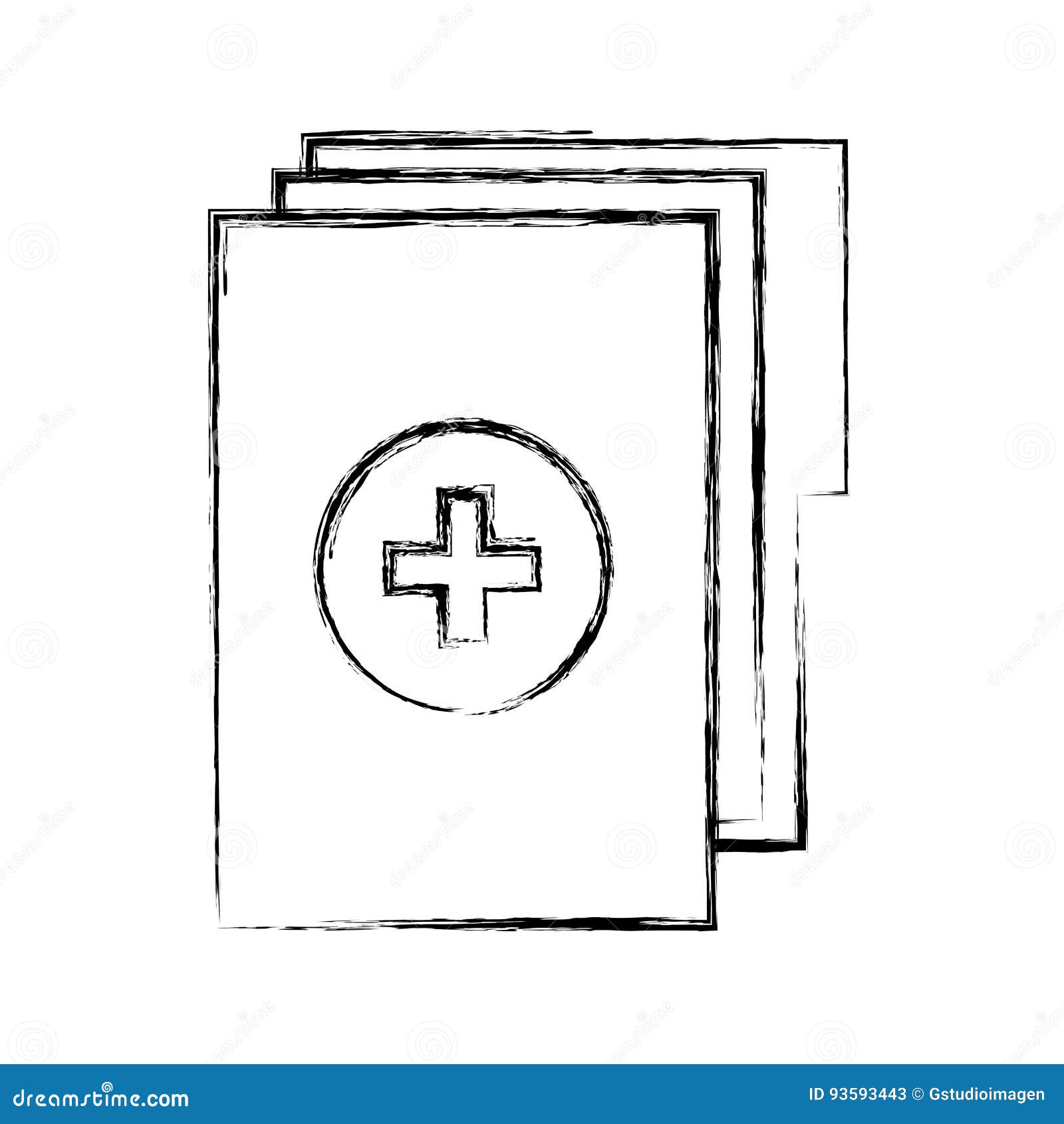 Sketch Draw Medical History Folder Stock Vector - Illustration of ...