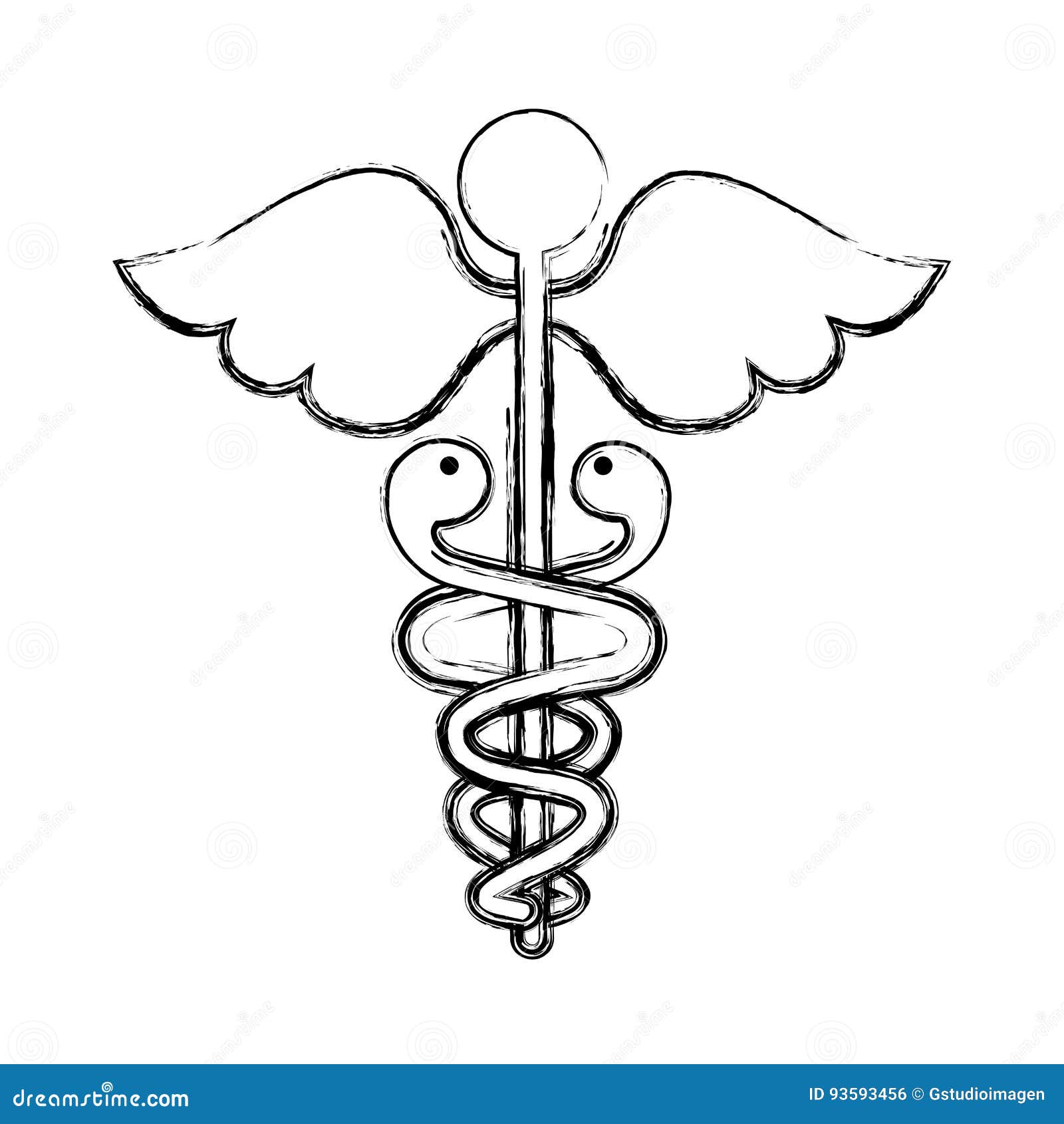 Sketch draw medical symbol stock vector. Illustration of health - 93593456