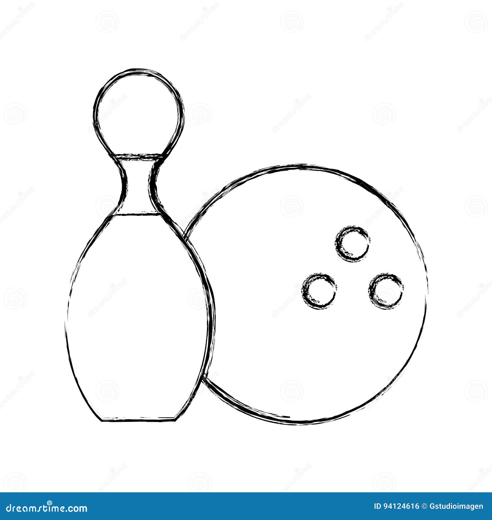 Sketch Draw Pin and Ball Cartoon Stock Vector - Illustration of ball ...