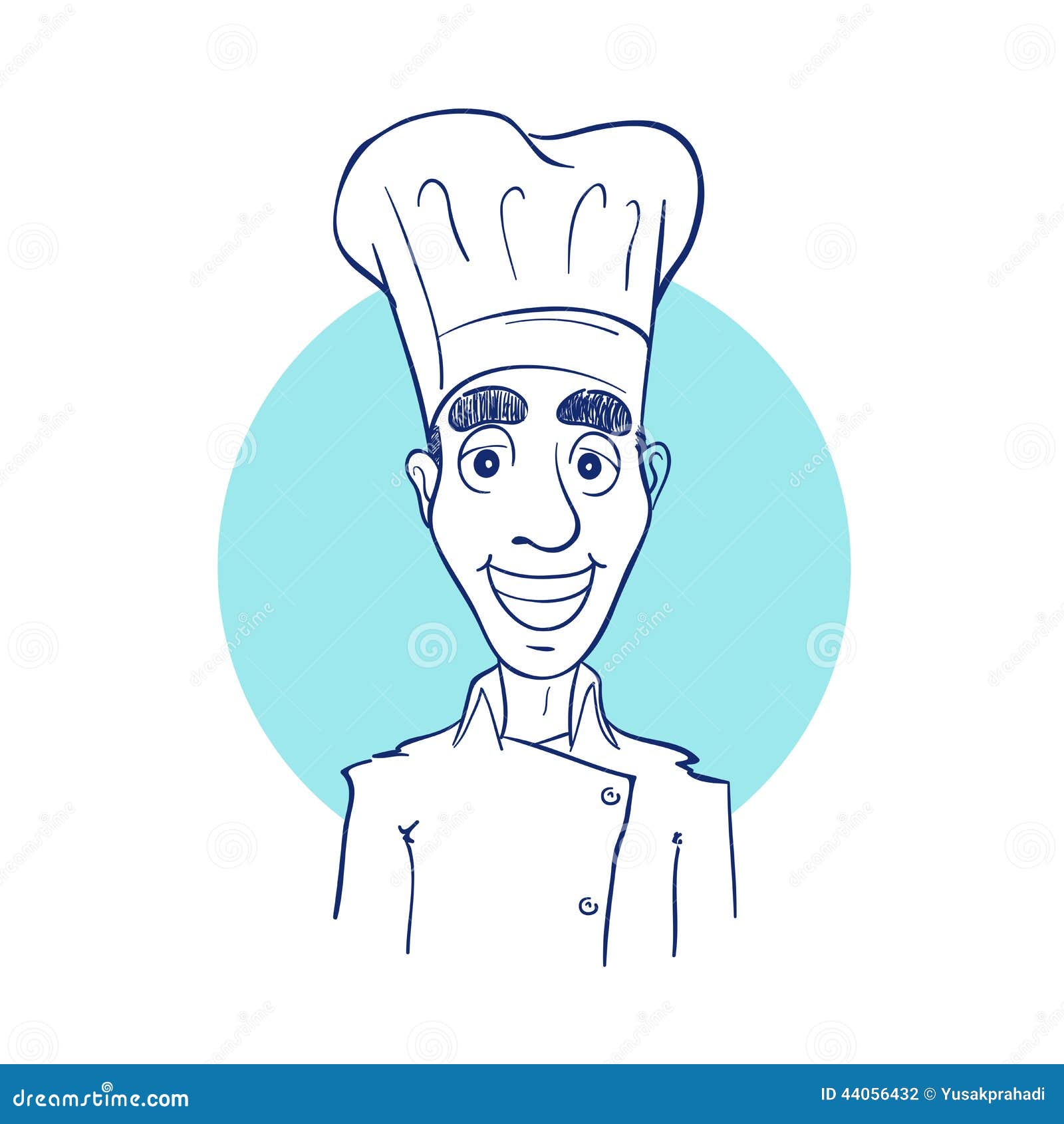 Sketch drawing of a chef stock vector. Illustration of vector - 44056432