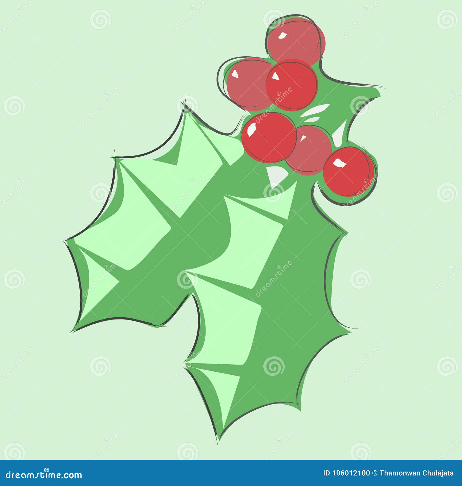 Christmas leaves stock vector. Illustration of decor - 106012100