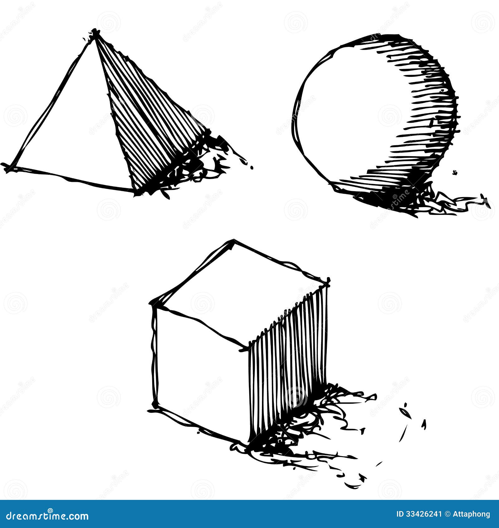 Sketch Drawing of Geometry Vector Stock Vector - Illustration of ...