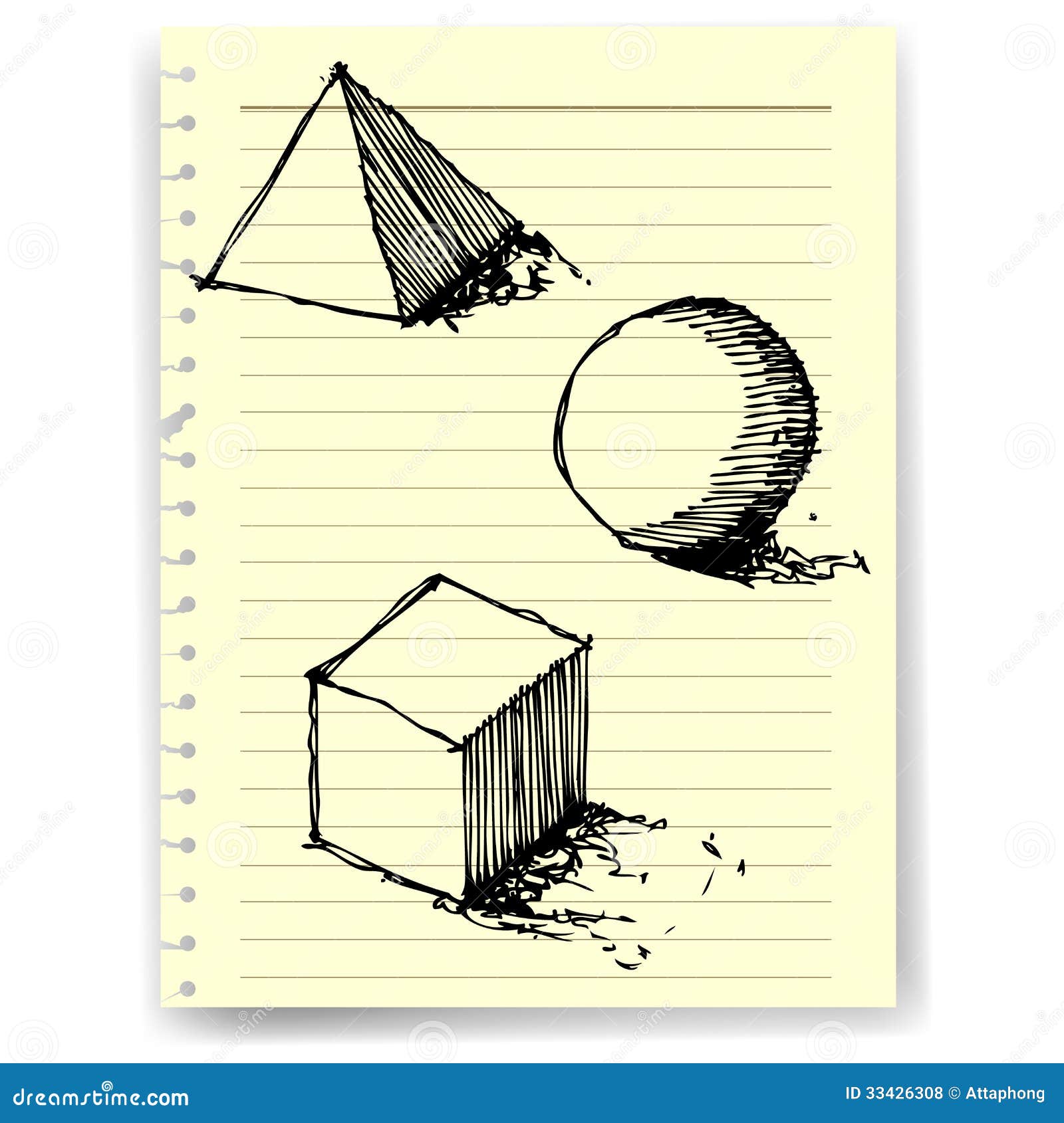 Sketch Drawing of Geometry Vector Stock Vector - Illustration of holes ...