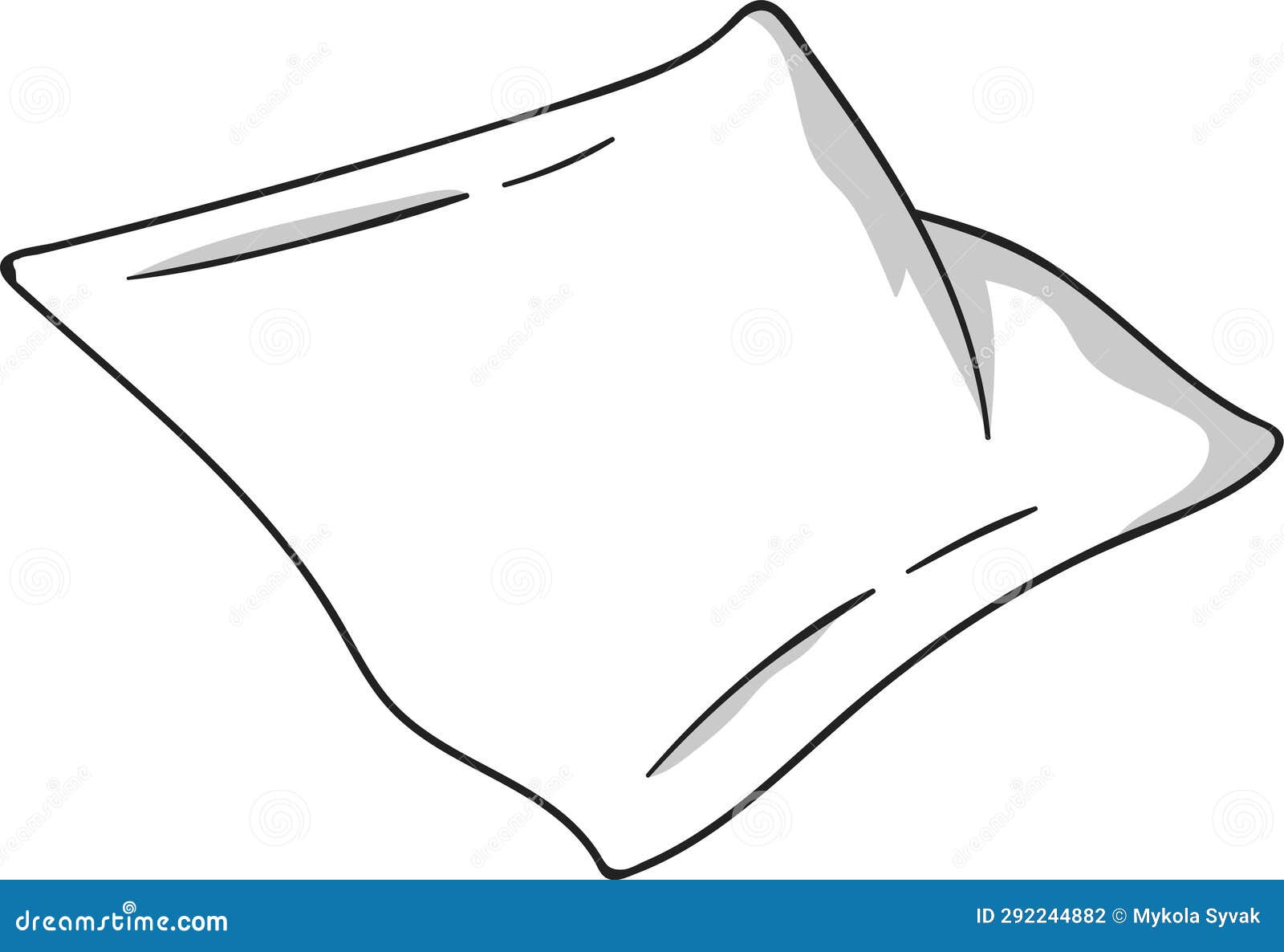 Sketch Drawing Pillow stock vector. Illustration of home - 292244882