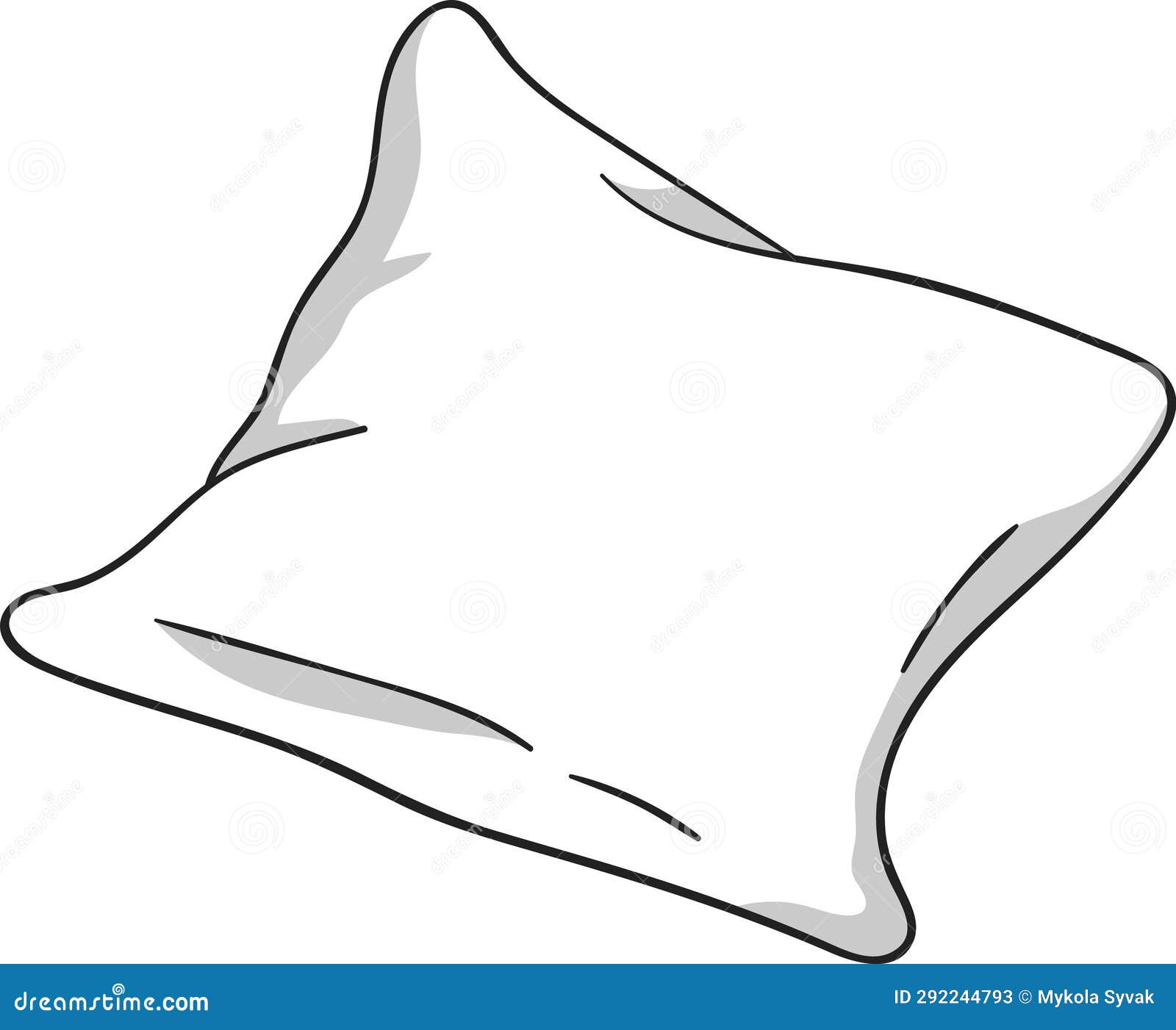 Sketch Drawing Pillow stock vector. Illustration of comfort - 292244793