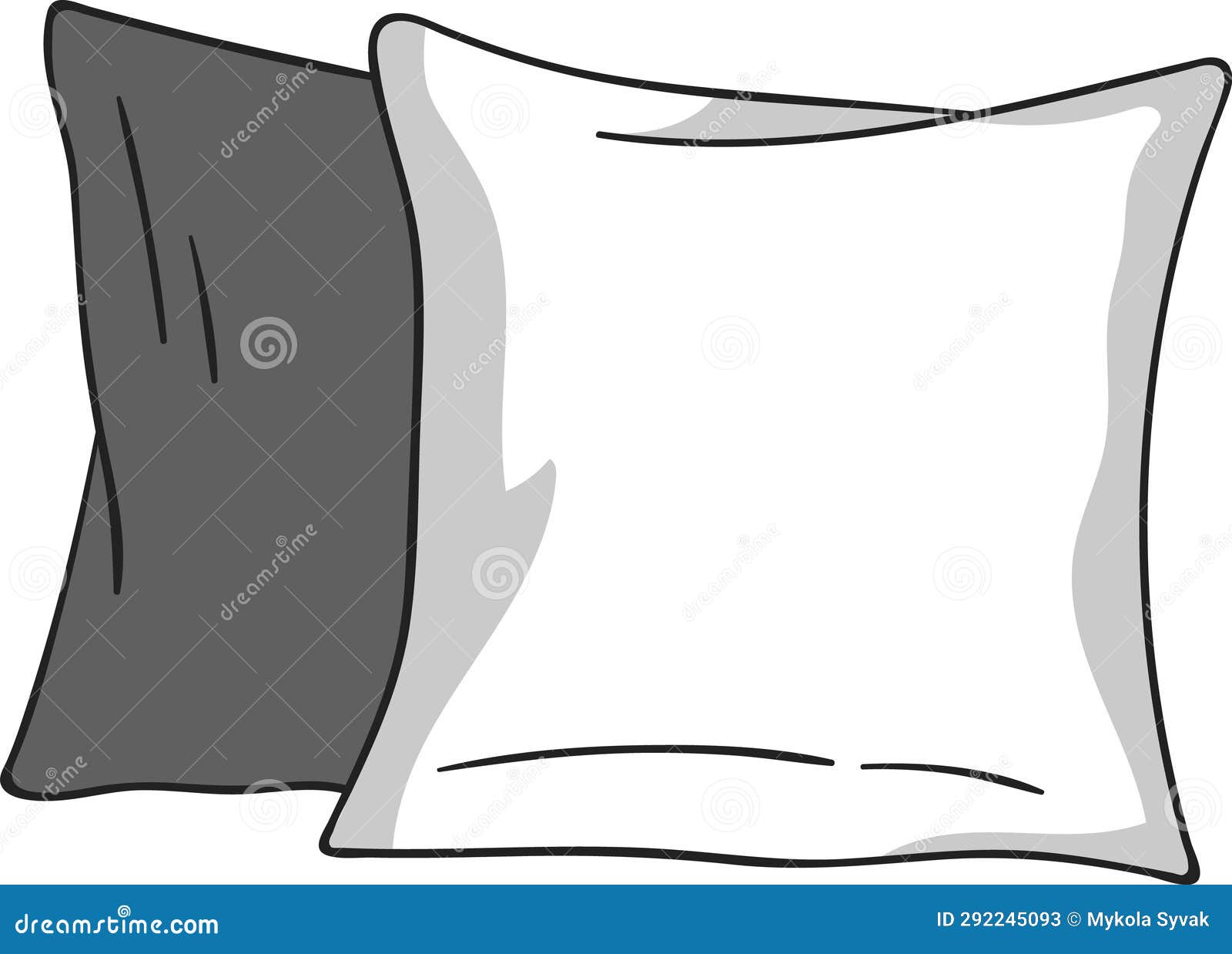 Sketch Drawing Pillows stock vector. Illustration of room - 292245093