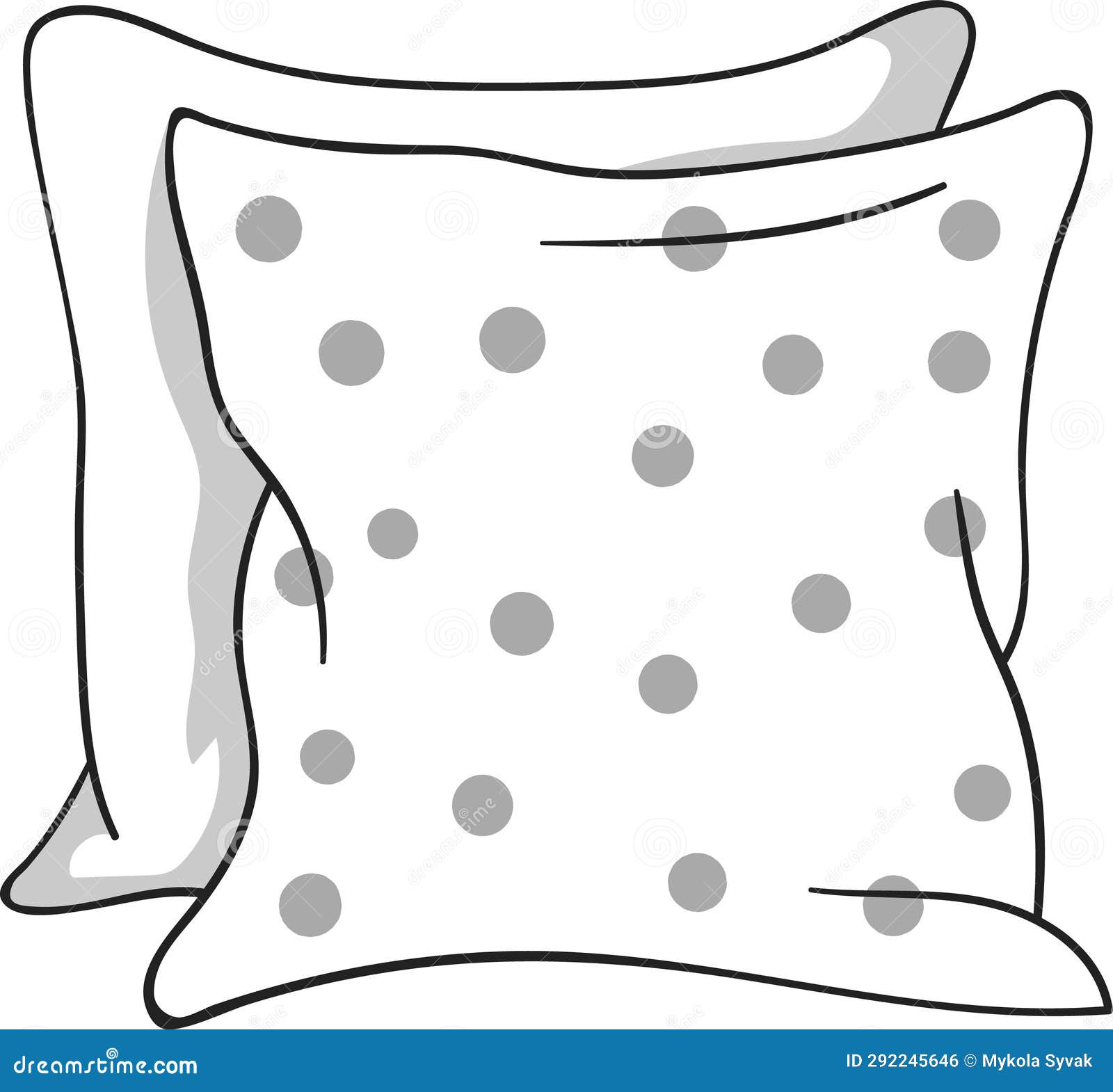 Sketch Drawing Pillows stock vector. Illustration of line - 292245646