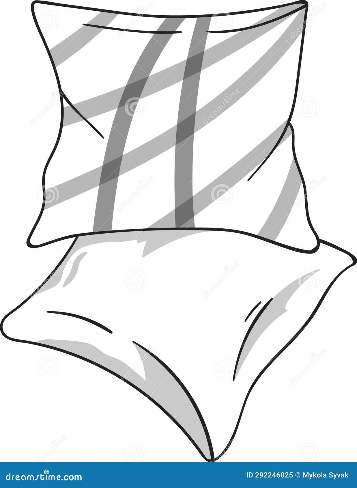 Sketch Drawing Pillows stock vector. Illustration of vector - 292246025