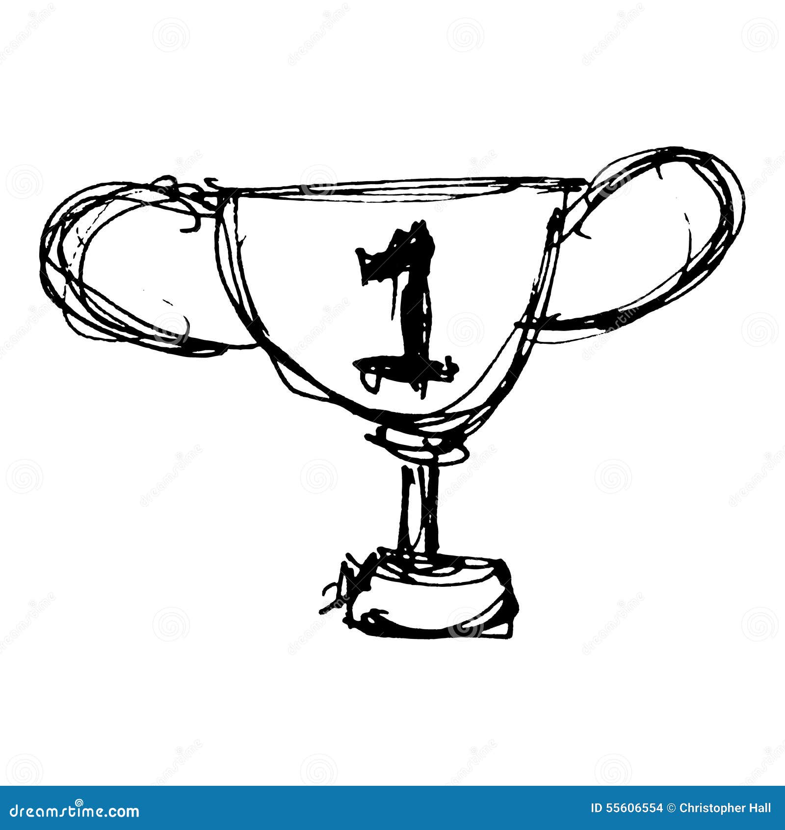 Sketch drawing of a trophy stock illustration. Illustration of icon ...