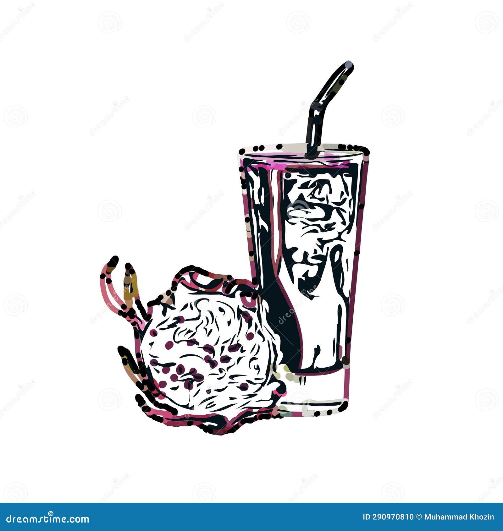 Sketch Of A Drink In A Very Fresh Glass Stock Illustration Illustration Of Party Collection