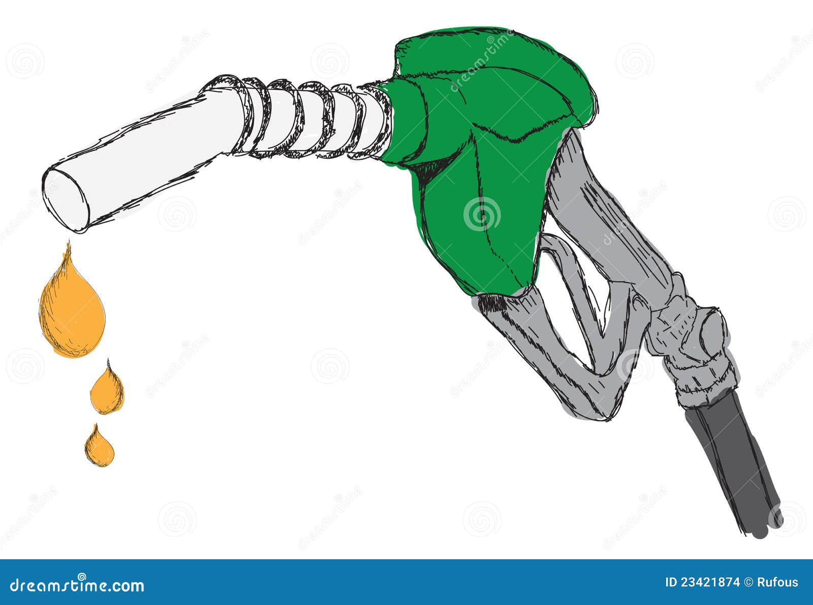 Sketch a dripping gas pump stock illustration. Illustration of garage ...