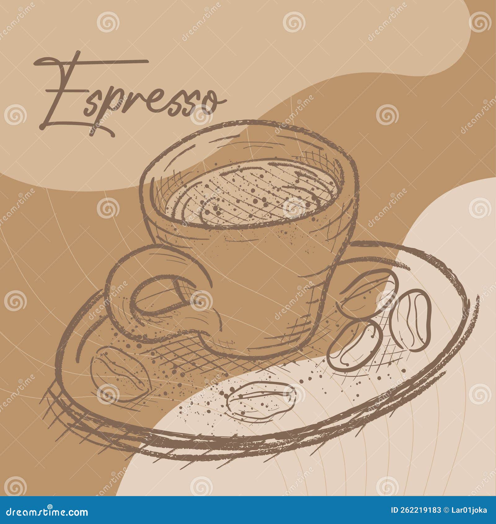 Sketch of a Espresso Coffee Vector Stock Vector - Illustration of fresh ...