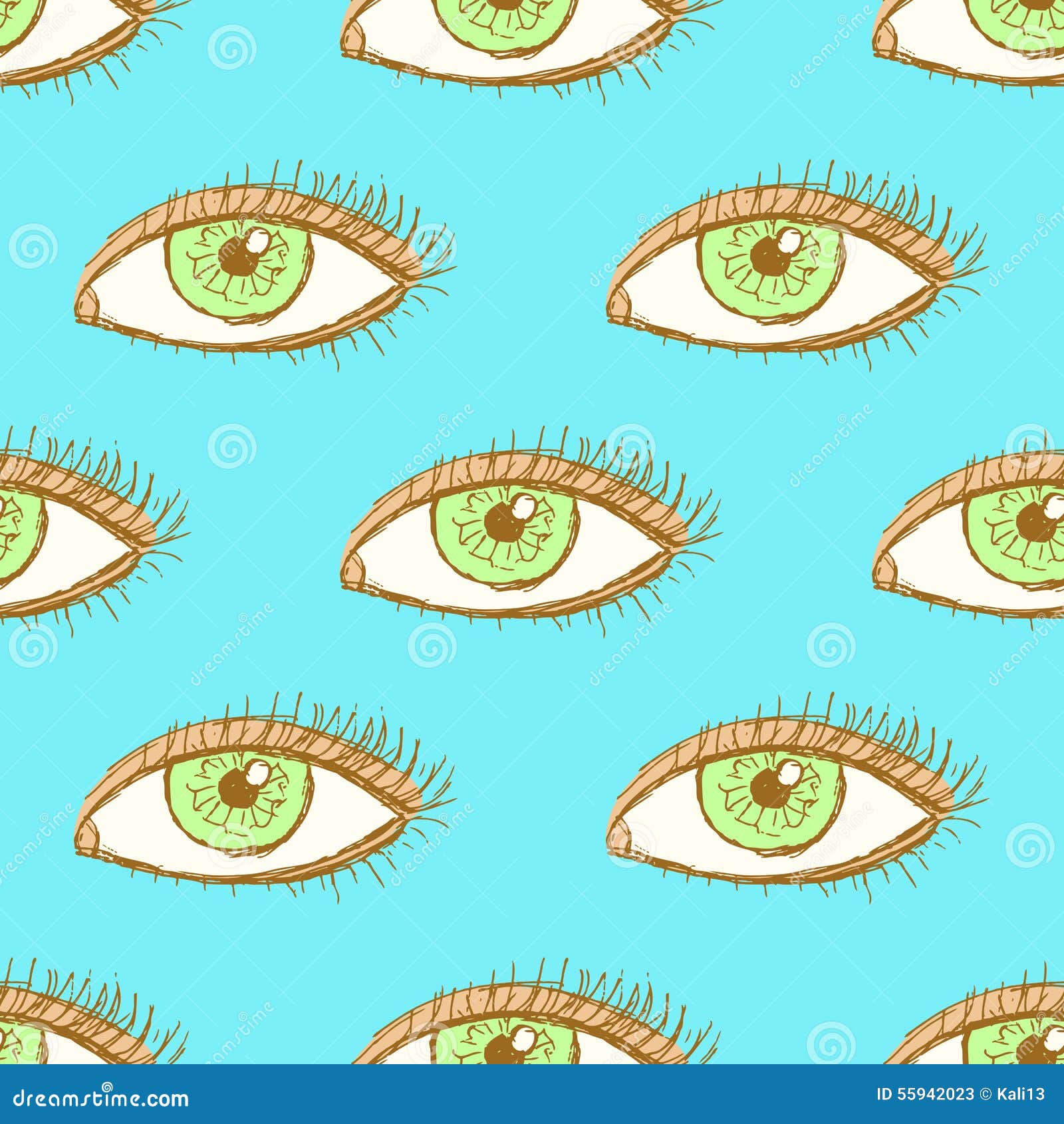 Sketch Eye in Vintage Style Stock Vector - Illustration of design ...