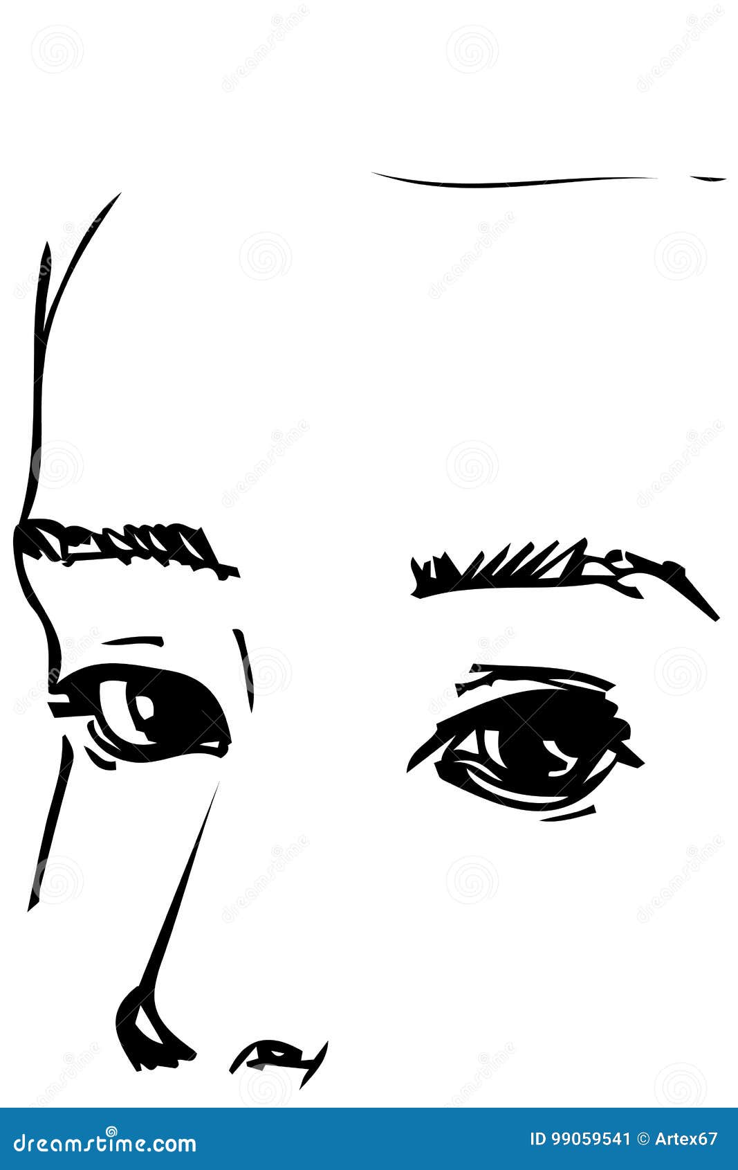 Sketch of the Eyes To the Portrait of a Handsome Man Stock Vector ... Sketch of the Eyes To the Portrait of a Handsome Man Stock Vector ...
