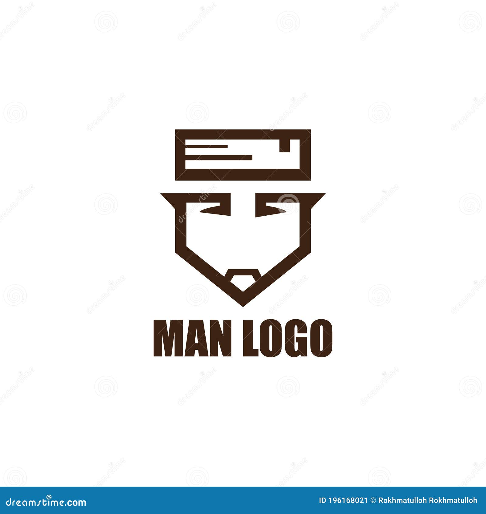 Sketch Face Logo Simple Line Design Vector Stock Vector - Illustration ...