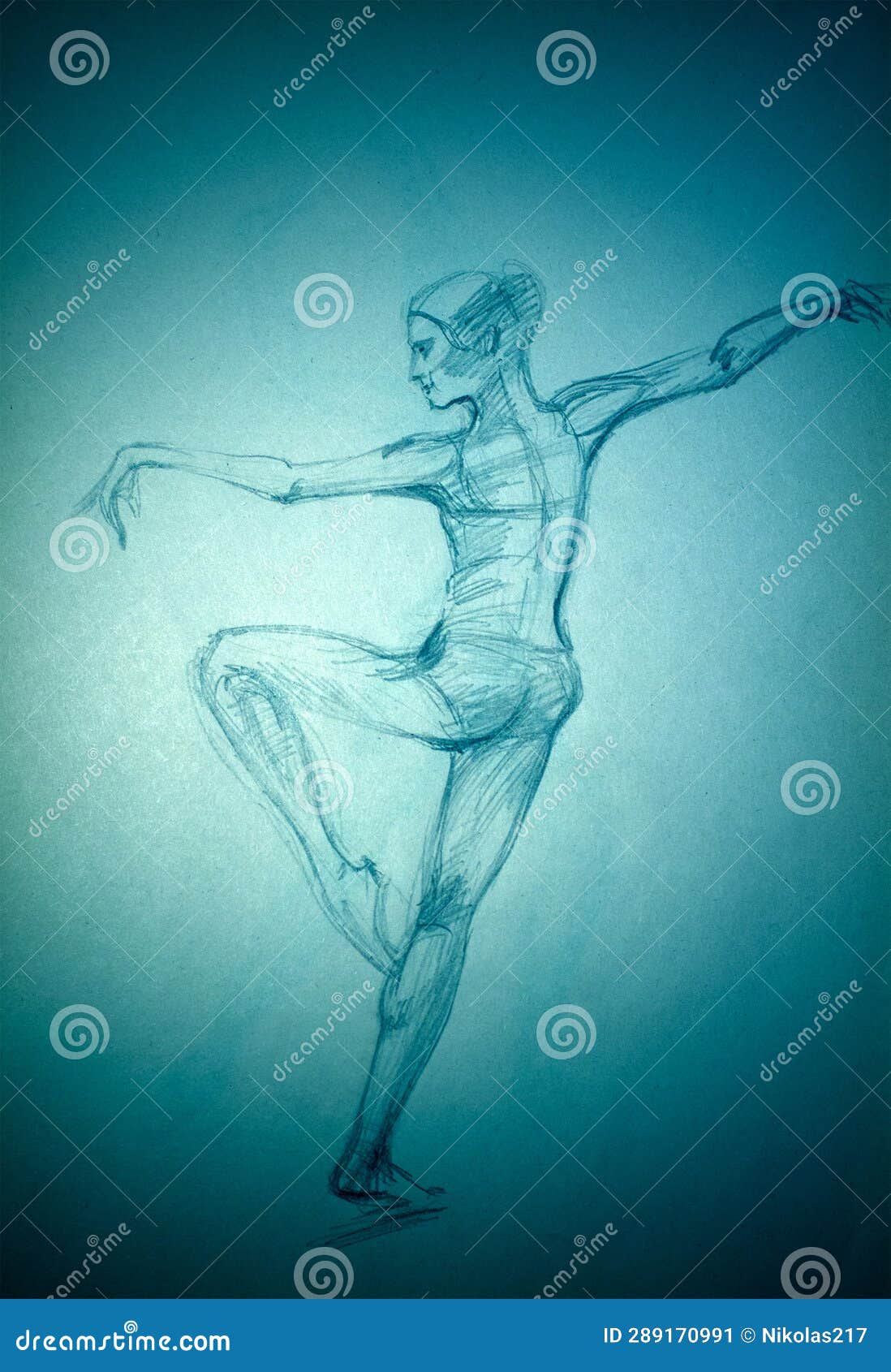 Figure sketch of a dancer stock illustration. Illustration of modern ...