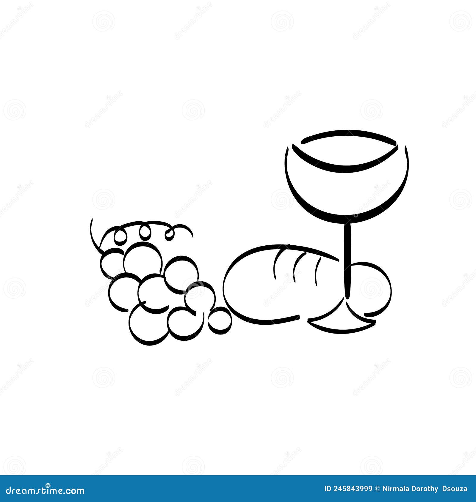 Sketch of First Holy Communion Element Stock Illustration ...